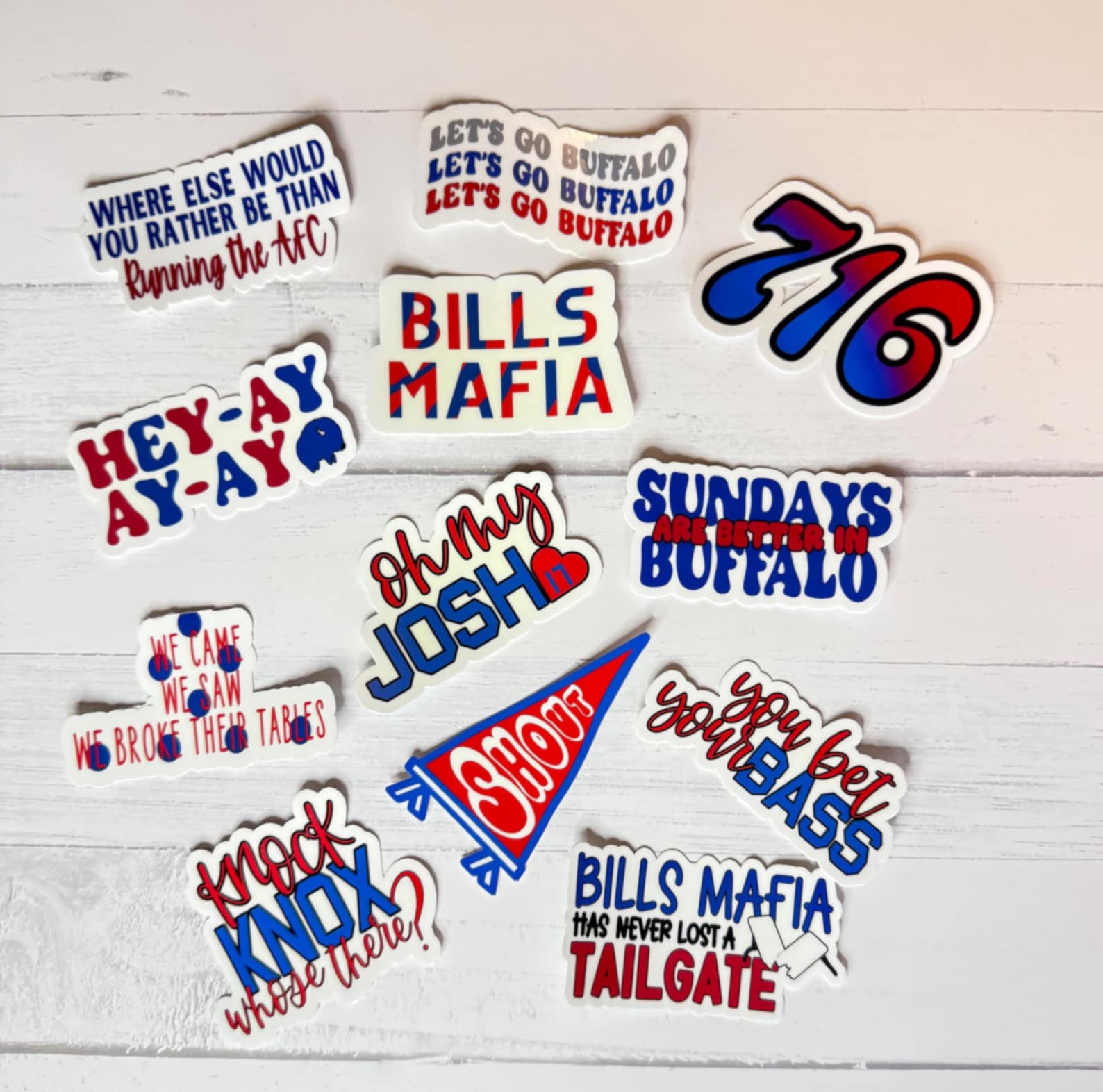 Bills Stickers | Teacher Gift | Buffalo Decals for Bills Football Fans ...
