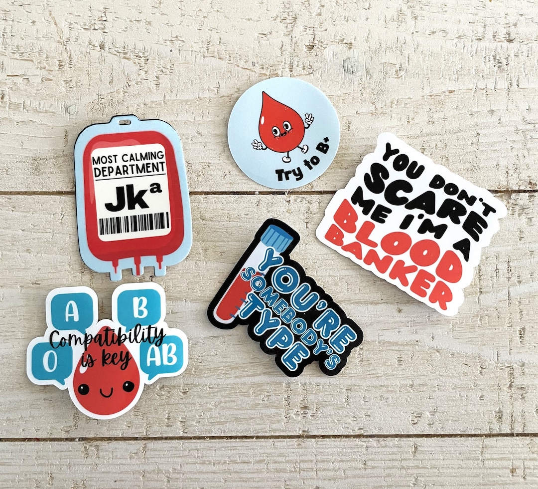 Blood Bank Stickers | Unique Designs for Laptops, Notebooks, and ...
