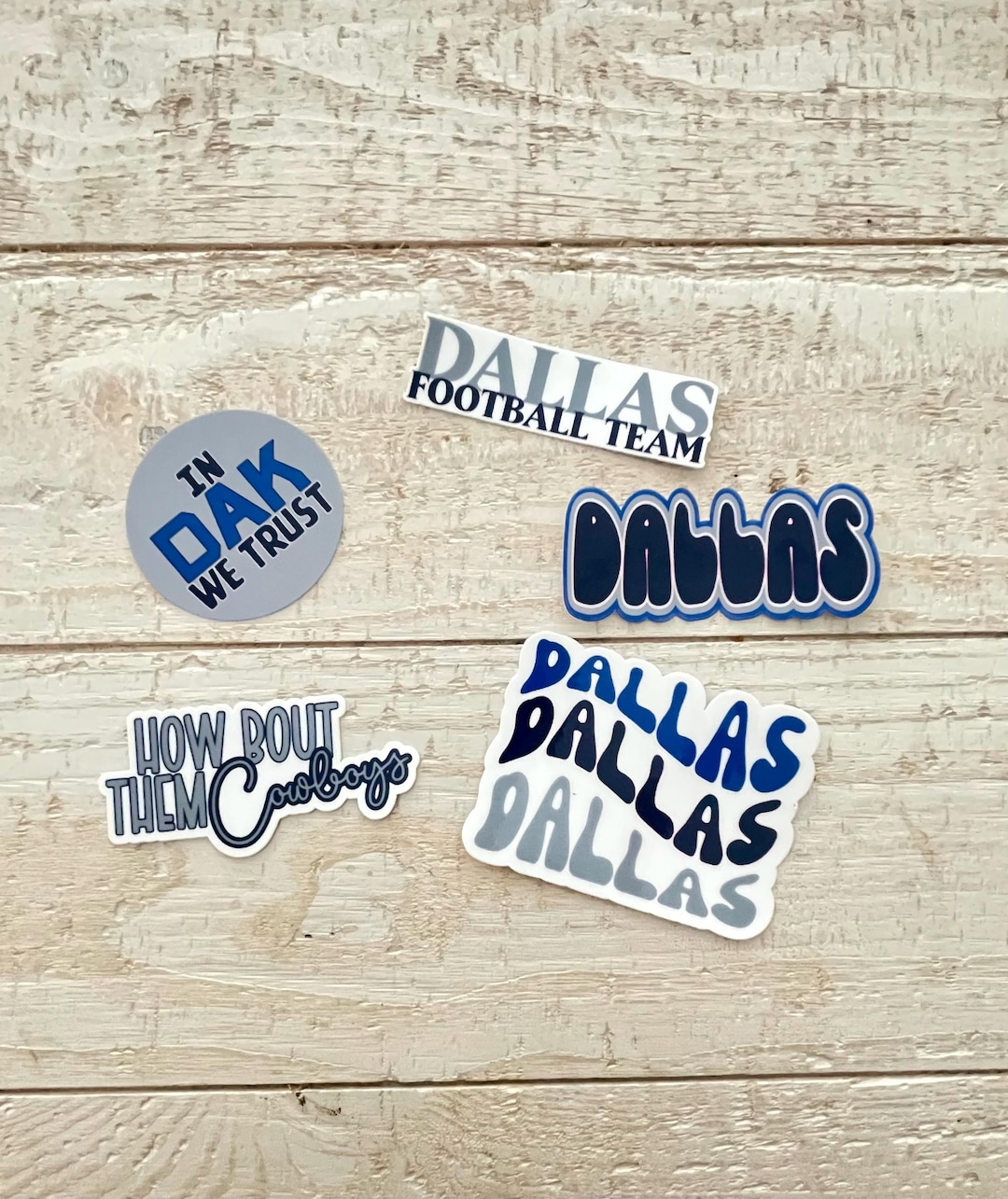 Cowboys Vinyl Sticker Decal Set: Dallas Football Fan Gift - Etsy