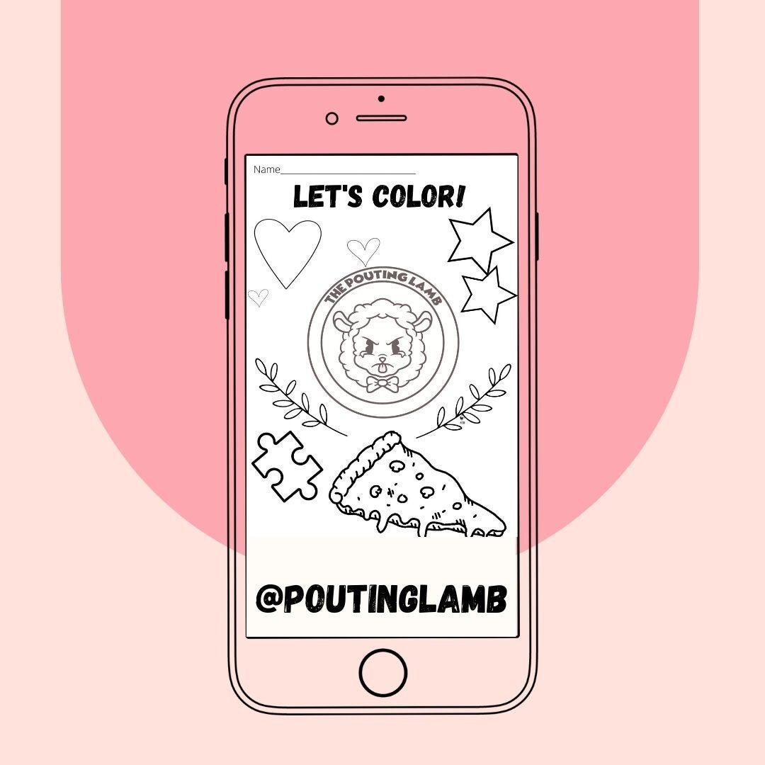 Pouting Lamb Coloring Page - Etsy