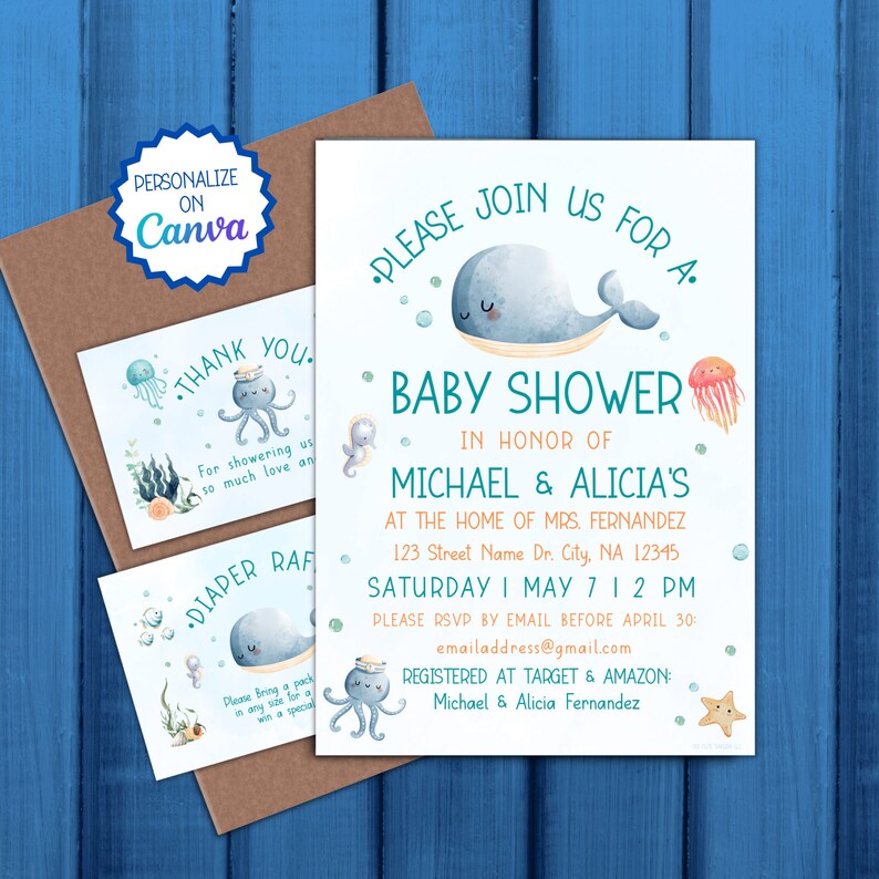 Personalized Baby Shower Bundle/ Editable Printable Digital Download ...