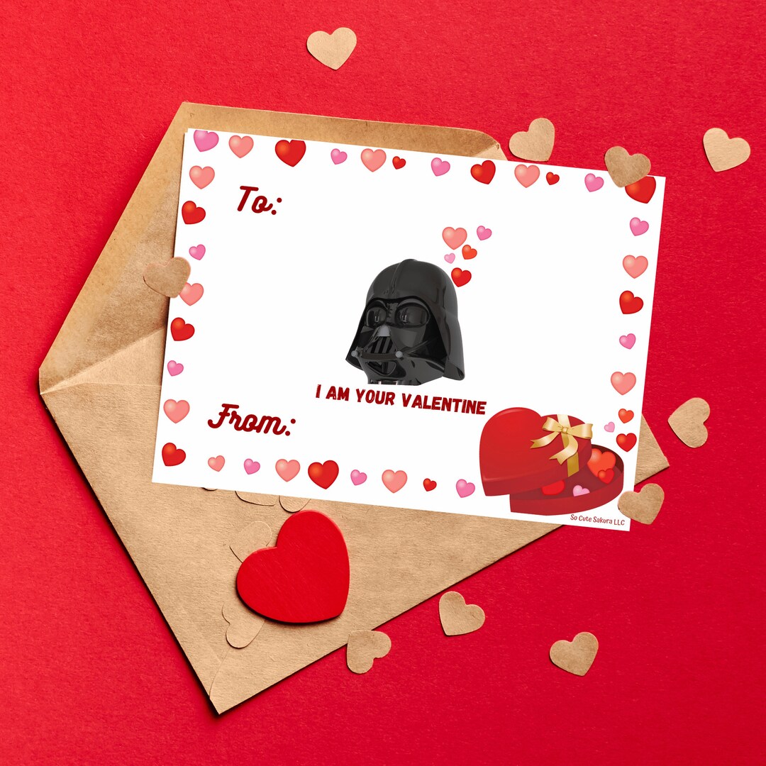 Darth Vader Inspired Valentines Card i Am Your Valentine / Star Wars ...