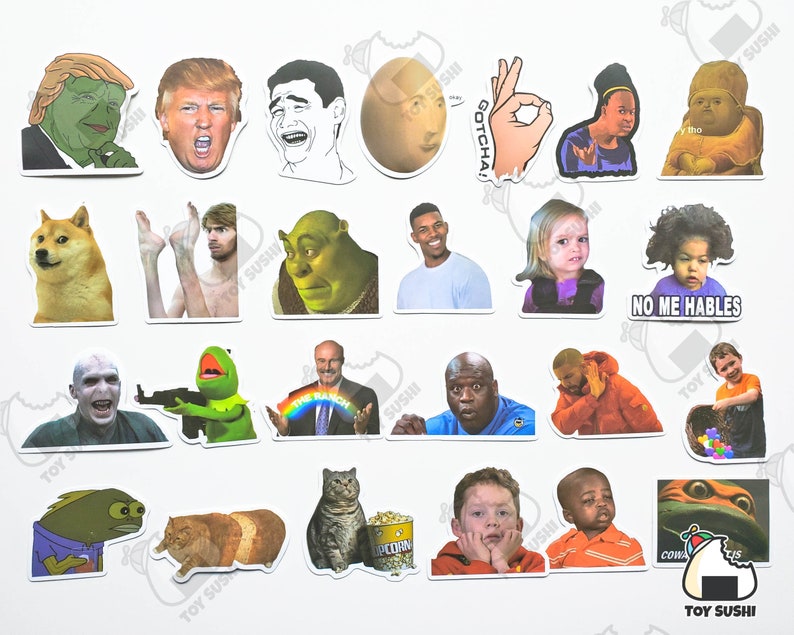 50 Pcs meme Sticker Pack Gift for Her Friendship Meme Stickers Funny ...