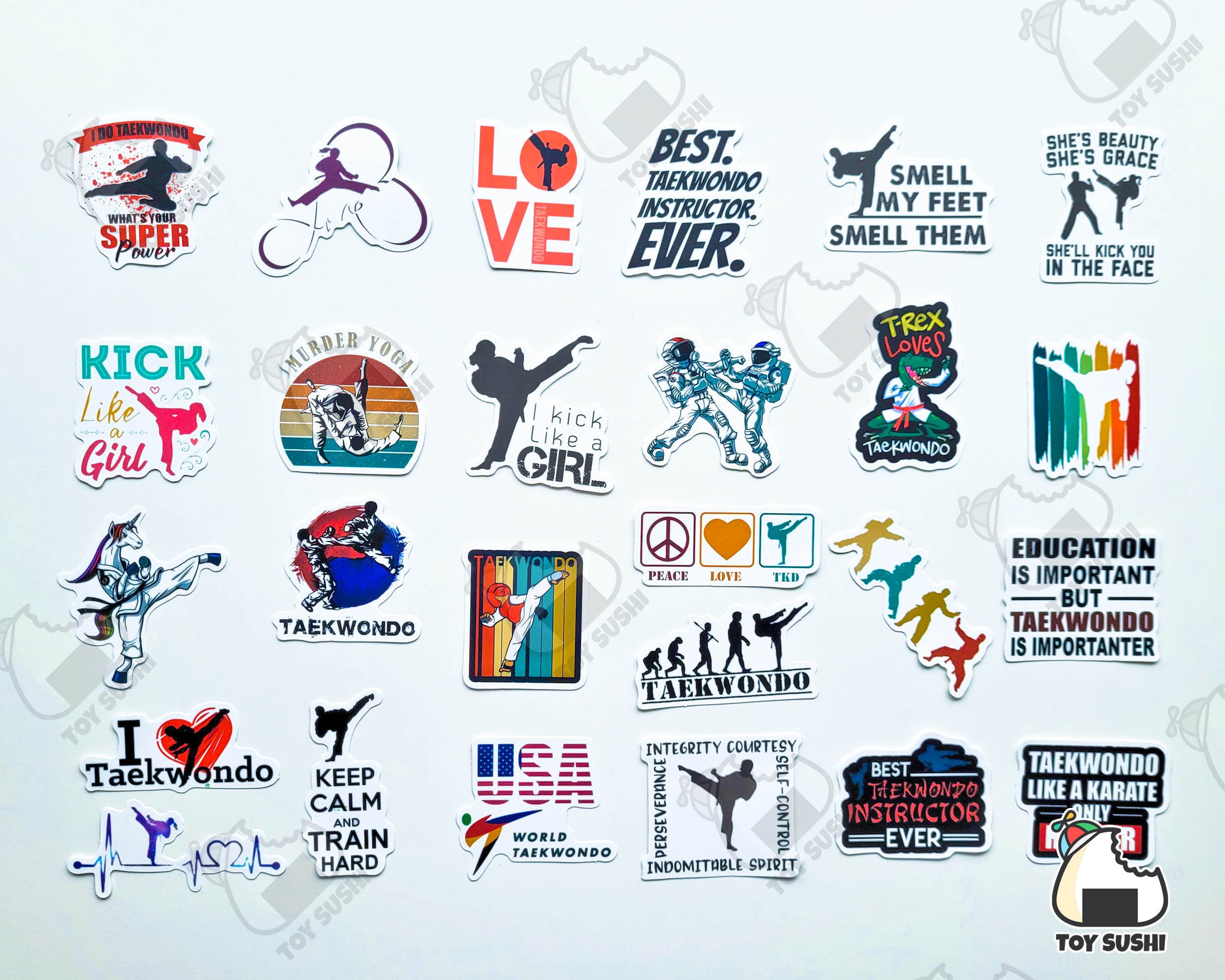 50 Pcs taekwondo Sticker Pack Black Belt Water - Etsy