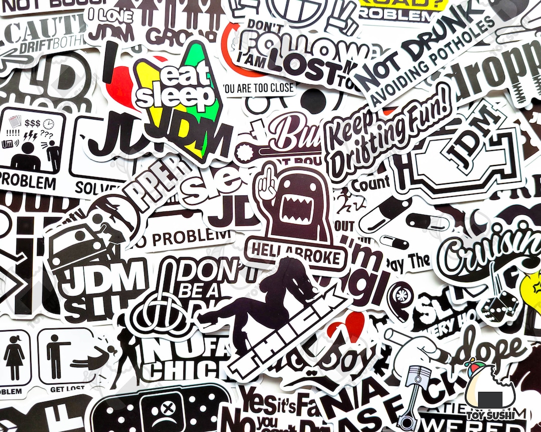 50 Pcs "jdm Car Decals" Sticker Pack | Japanese Imports | JDM Car ...
