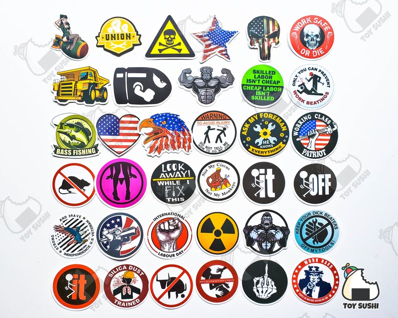 100 Pcs hard Hat Sticker Pack Powerline - Etsy
