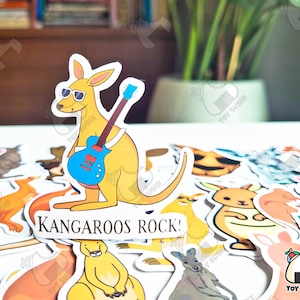 50 Pcs "kangaroo" Sticker Pack | Australia | Aussie | Pregnancy Gift ...