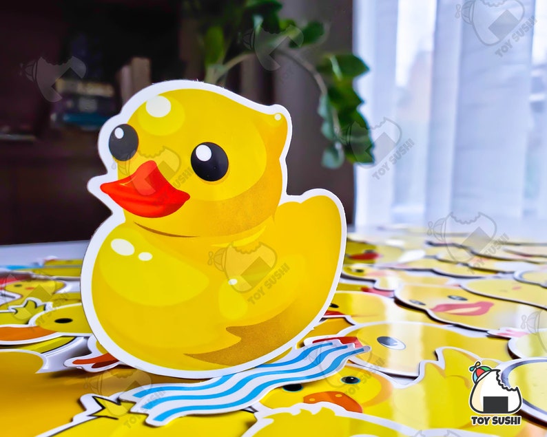 50 Pcs rubber Duck Sticker Pack Baby Shower - Etsy