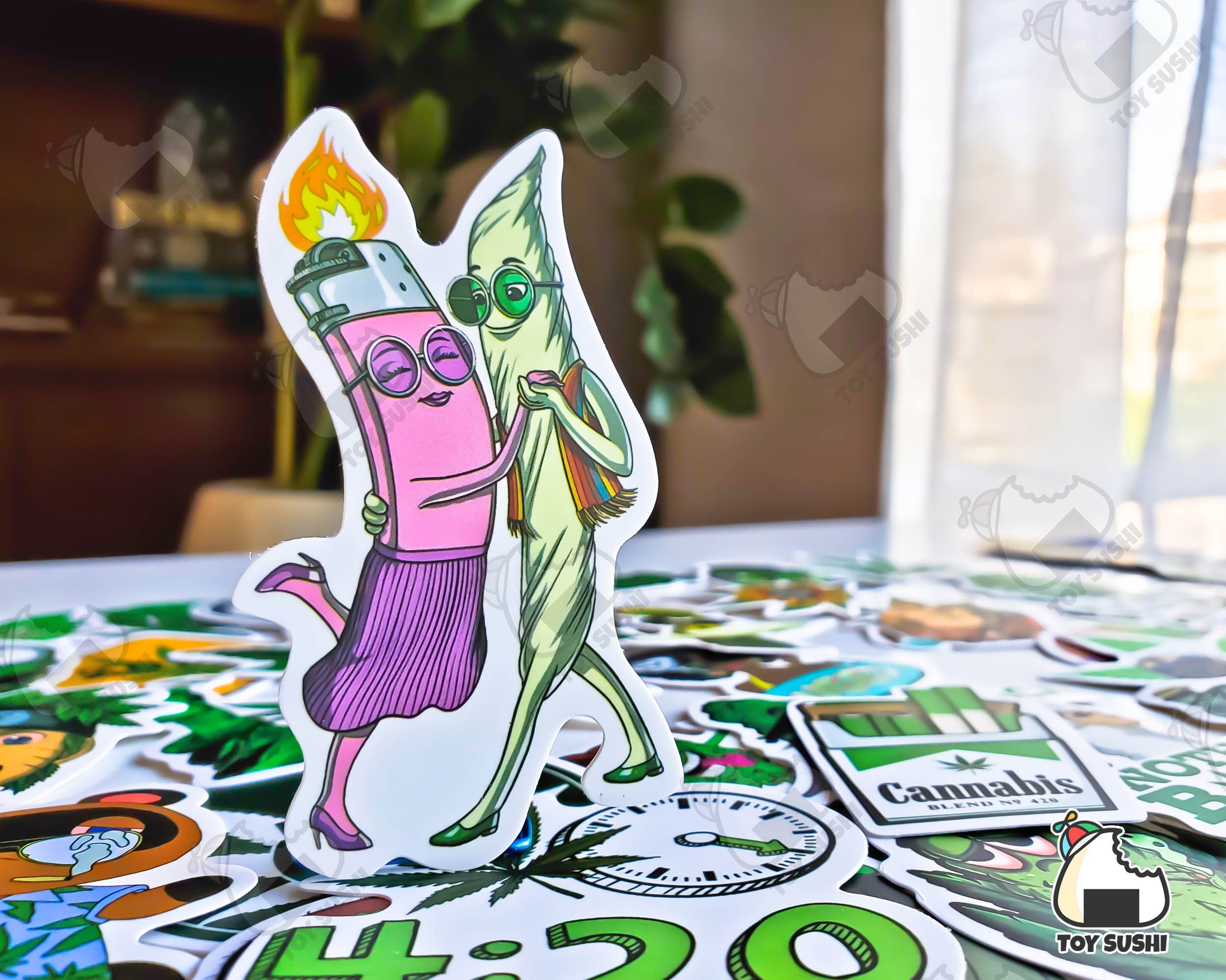 50 Pcs smoking Green Sticker Pack Weed Leaf - Etsy