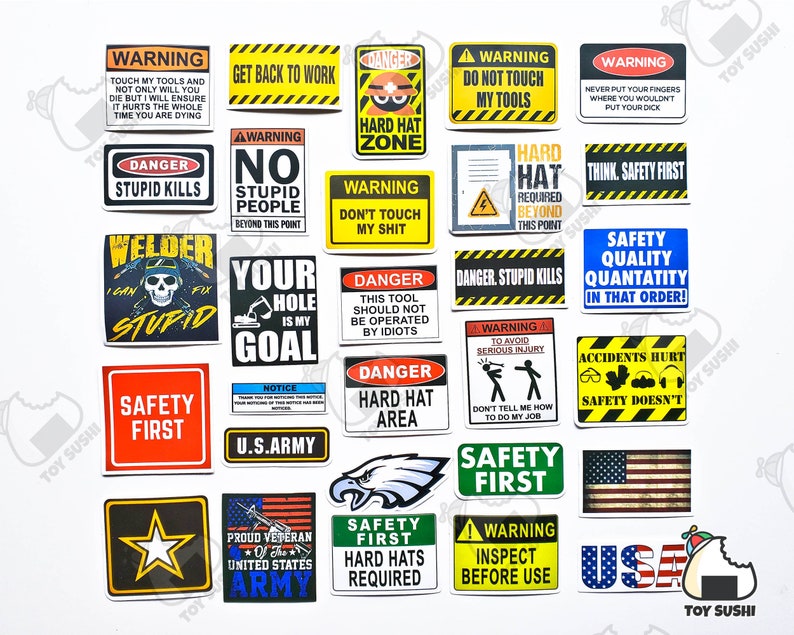 100 Pcs hard Hat Sticker Pack Powerline - Etsy