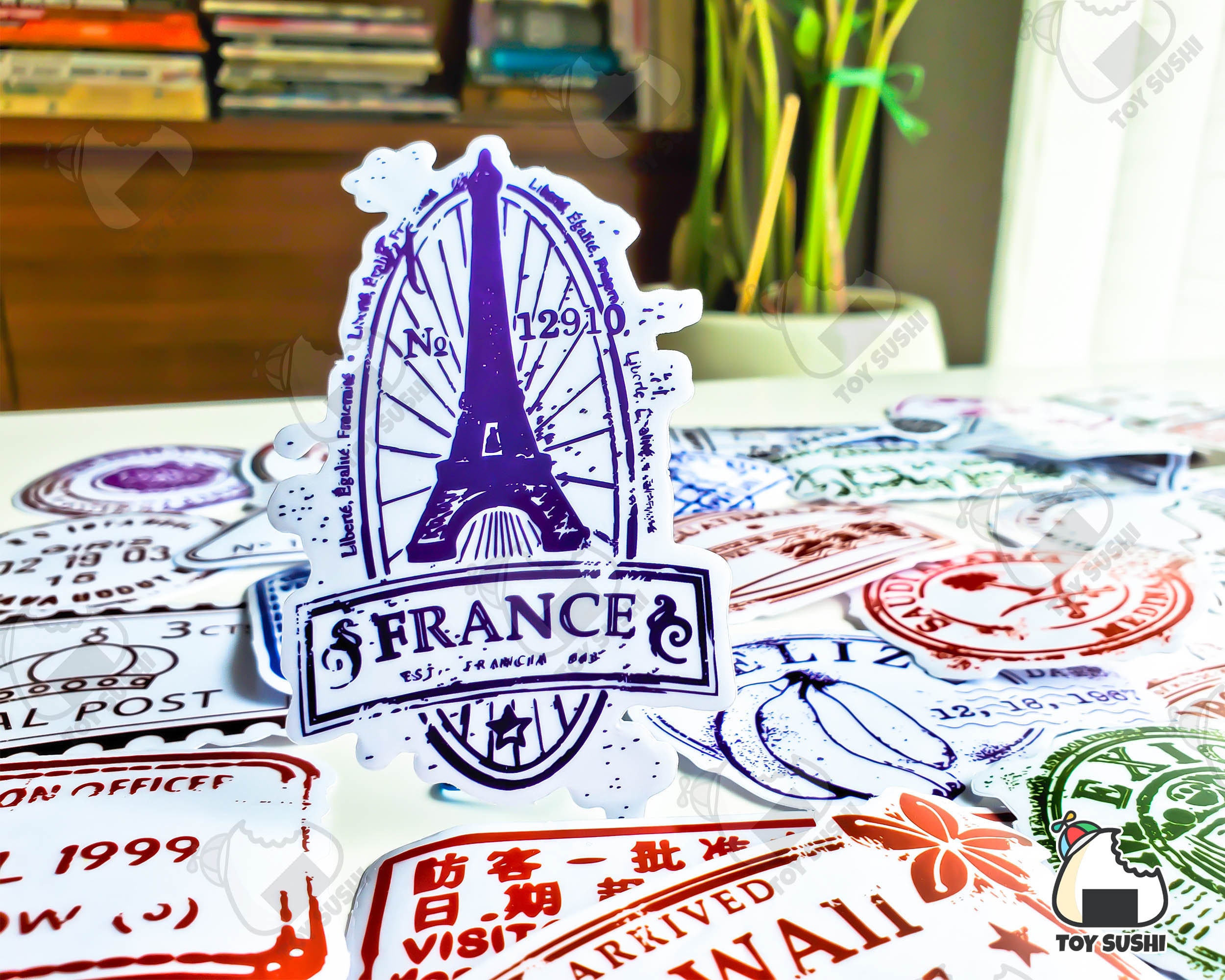 50 arrival Stamps Sticker Pack Passport Stickers - Etsy