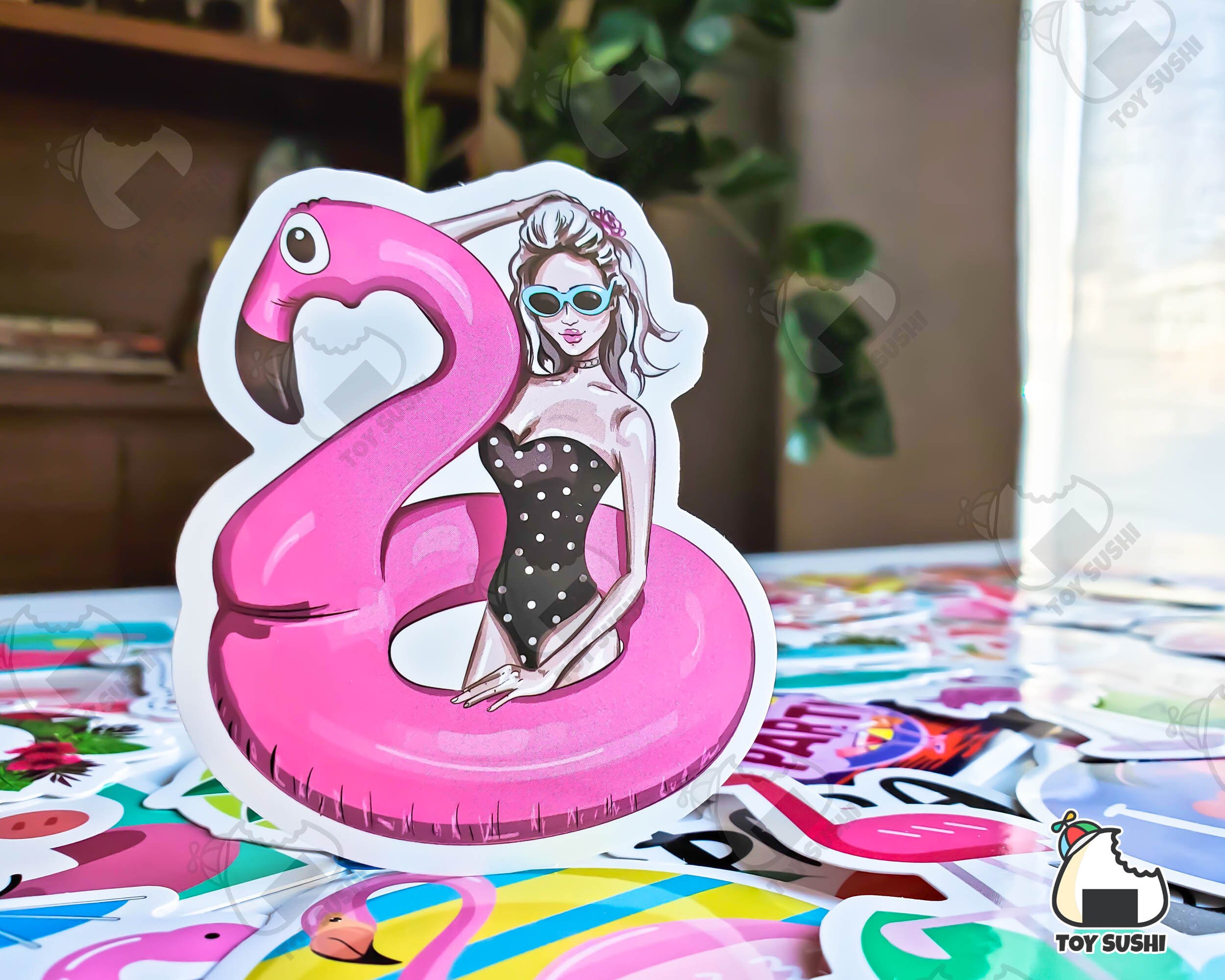 50 Pcs flamingo Sticker Pack Tropical Pink - Etsy