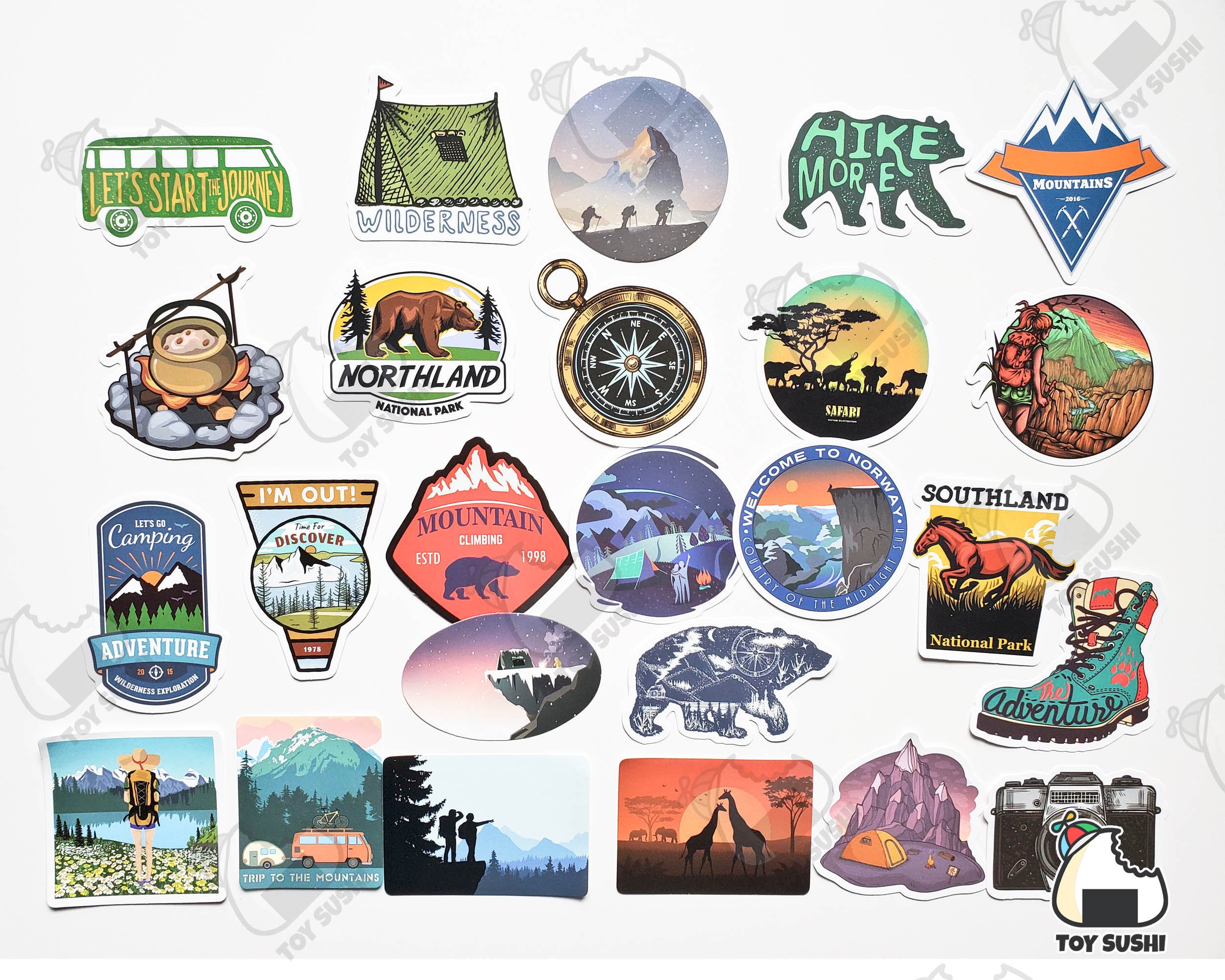 50 Pcs camping Theme Stickers Pack Cute Stickers - Etsy