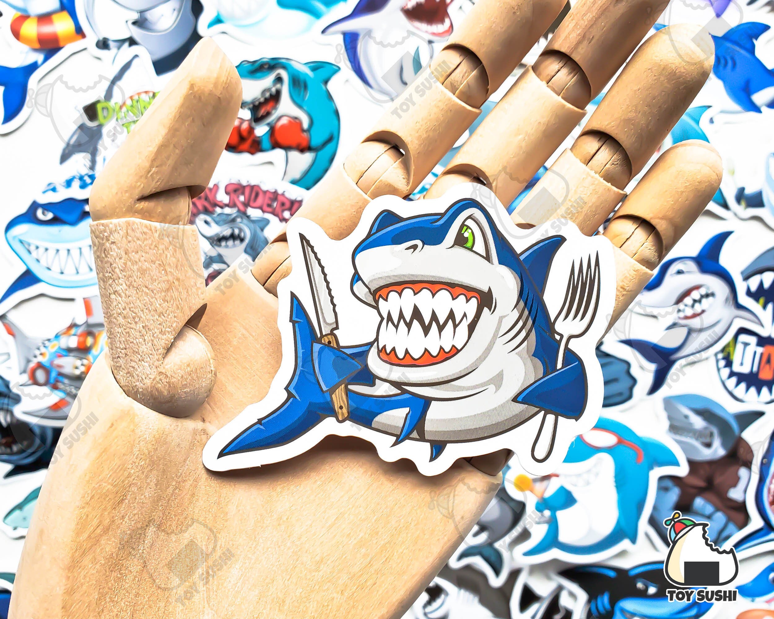 50 Pcs sharks Sticker Pack Baby Shark Ocean - Etsy