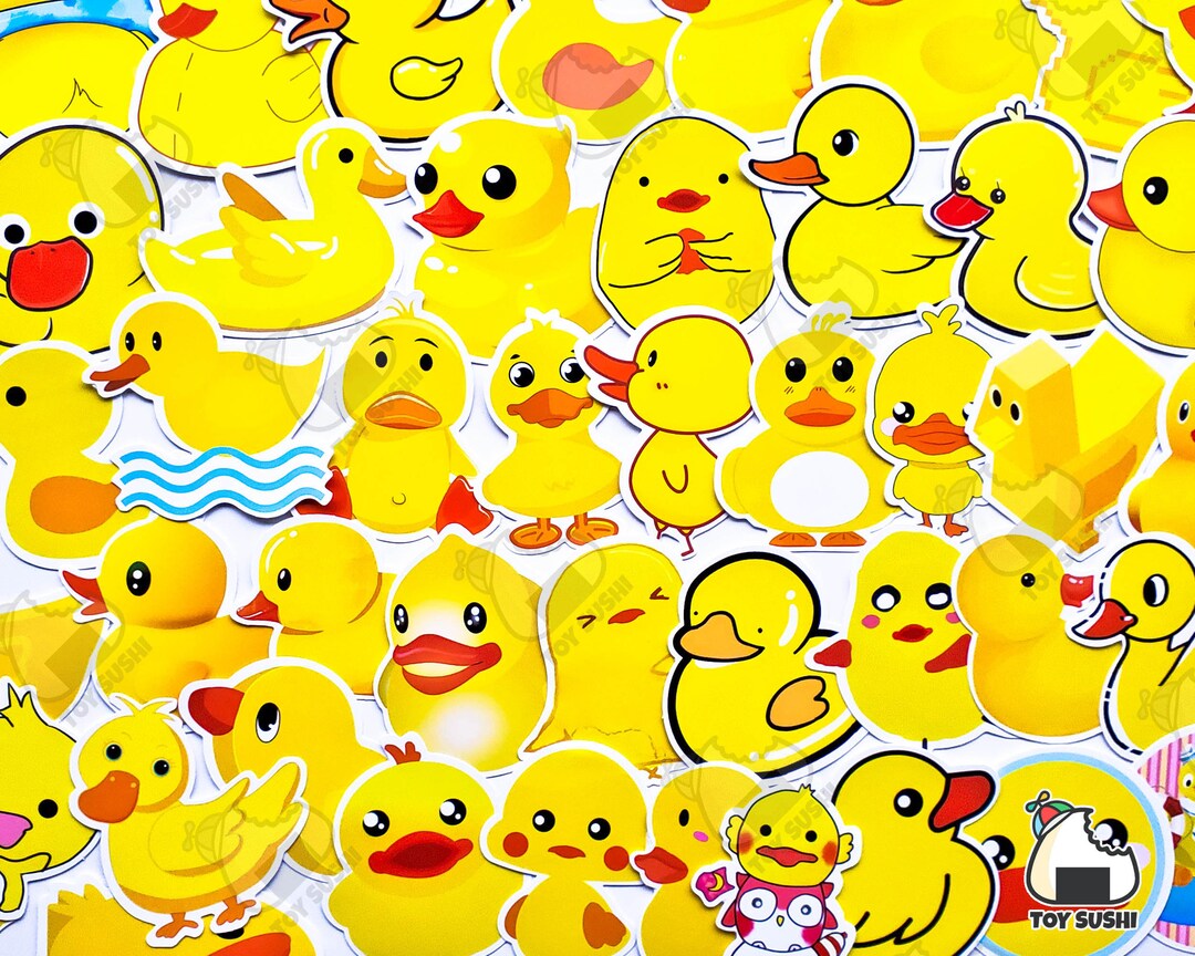 50 Pcs "rubber Duck" Sticker Pack | Baby Shower | Farm Animals | Pet ...