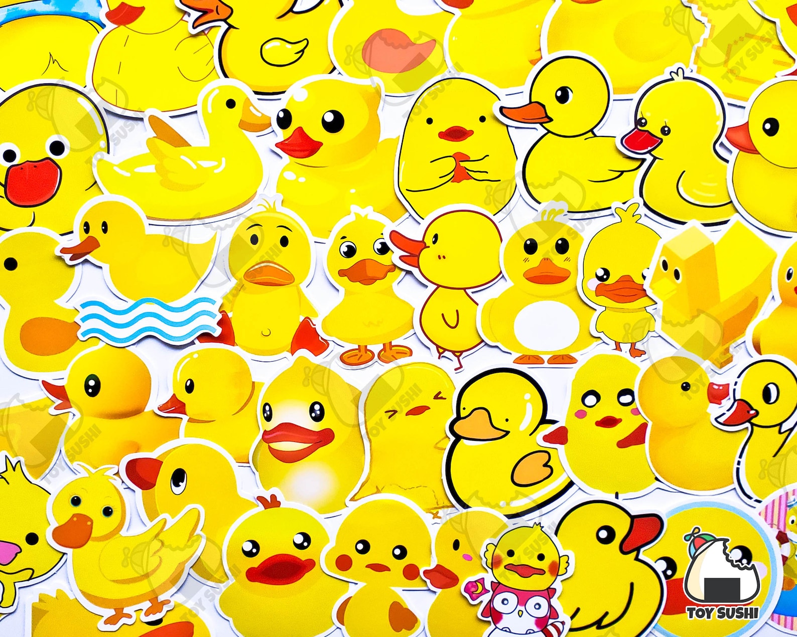50 Pcs rubber Duck Sticker Pack Baby Shower - Etsy