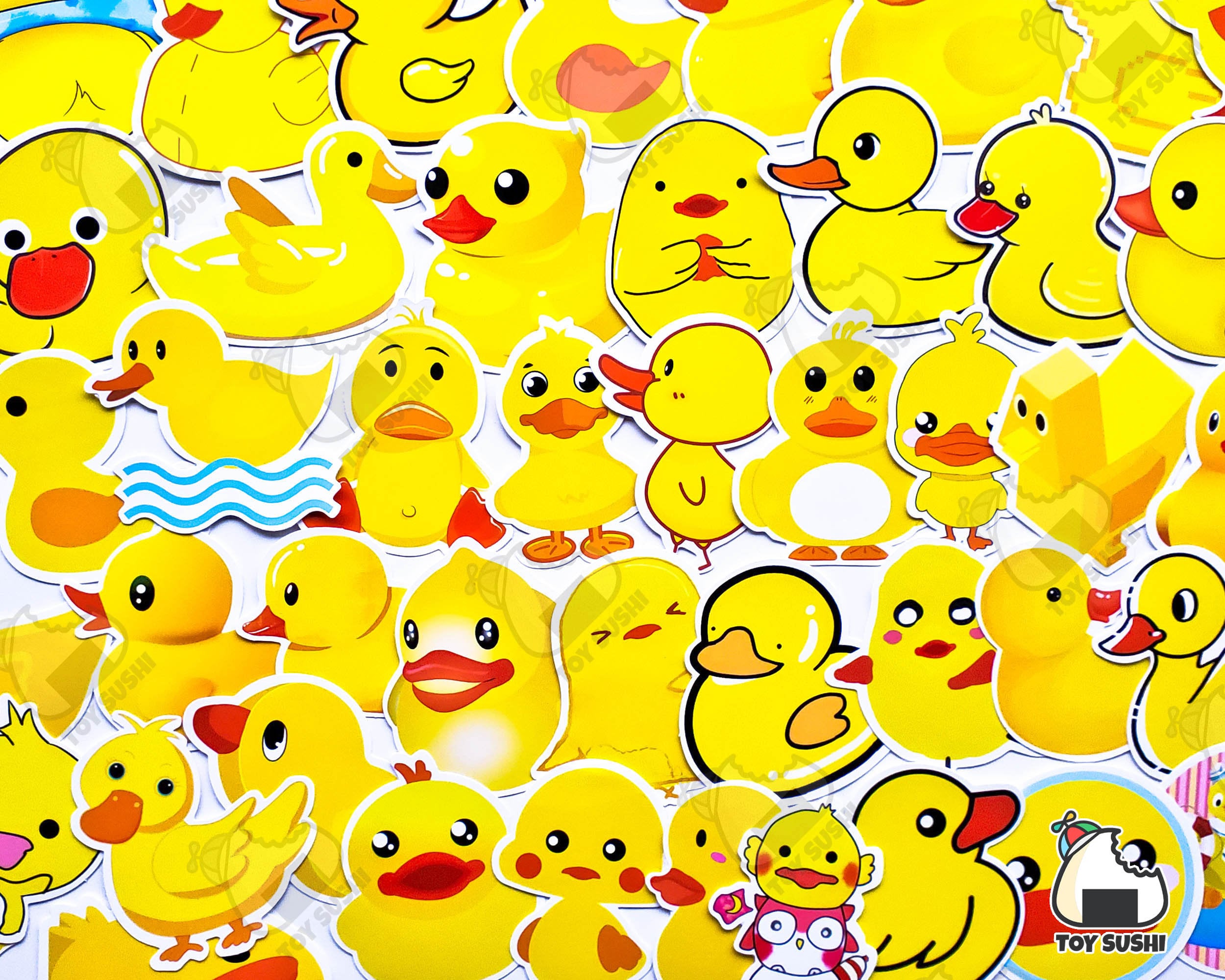 50 Pcs "rubber Duck" Sticker Pack | Baby Shower | Farm Animals | Pet ...