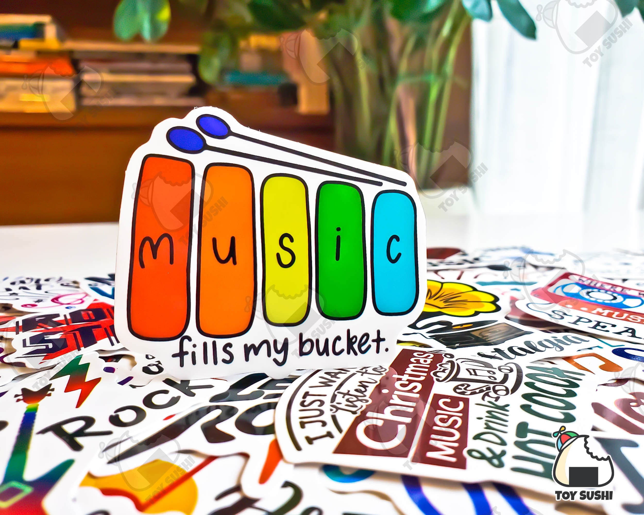 50 Pcs "i Love Music" Sticker Pack | Music Stickers | Music Gifts ...