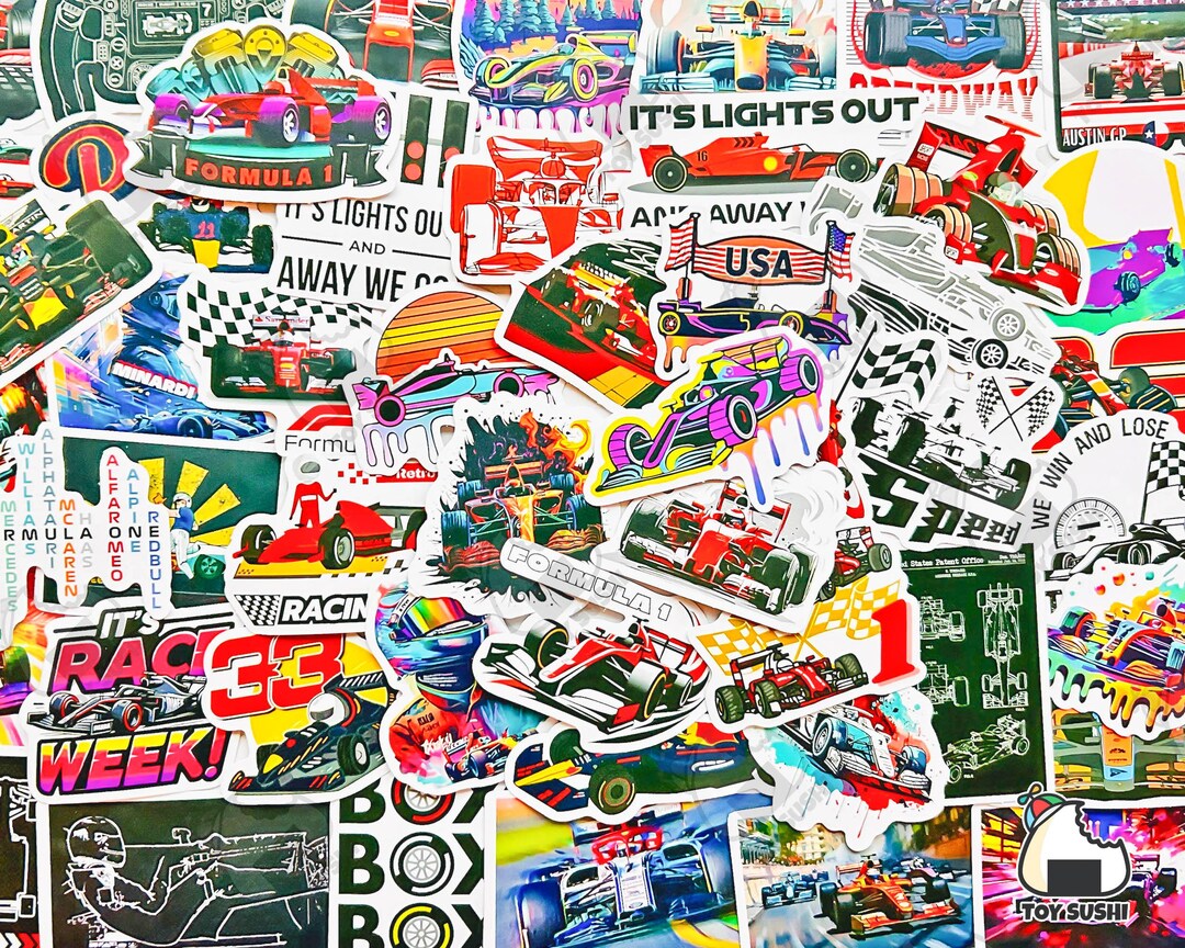 50 Pcs formula One Sticker Pack Formula 1 F1 Stickers Motorsport Race ...