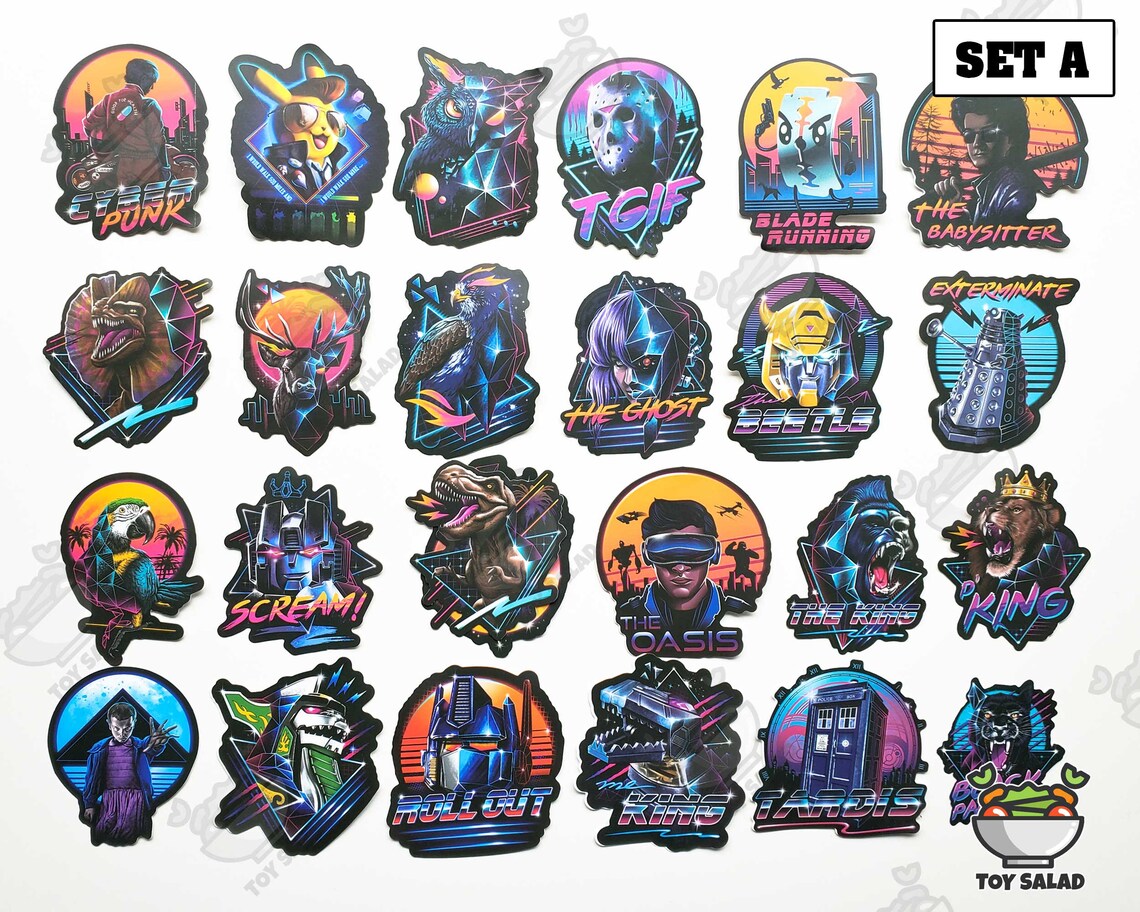 99 Pcs cyberpunk Sticker Pack Anime Stickers - Etsy
