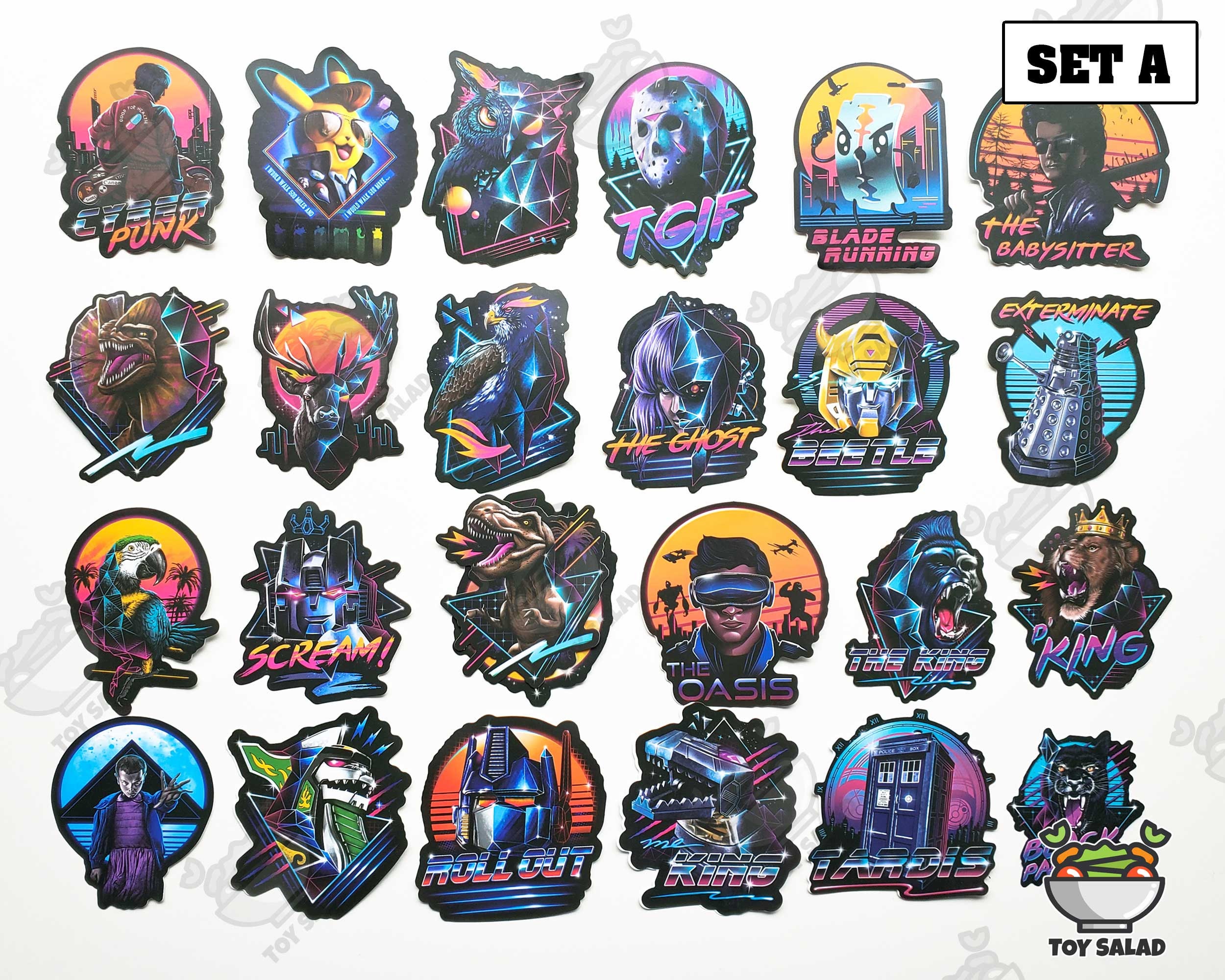 99 Pcs cyberpunk Sticker Pack Anime Stickers - Etsy