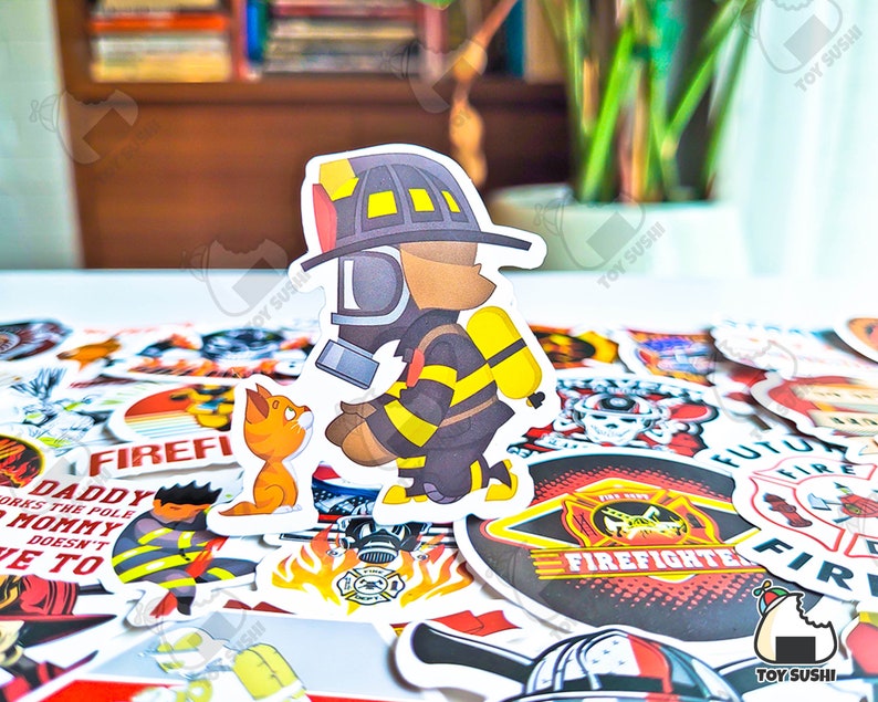 50 Pcs fire Fighter Sticker Pack Firefighter - Etsy