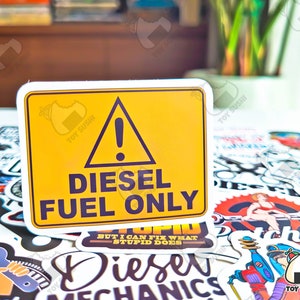 50 Pcs "diesel Mechanic" Sticker Pack | Truck Car Decals | Garage Decor ...