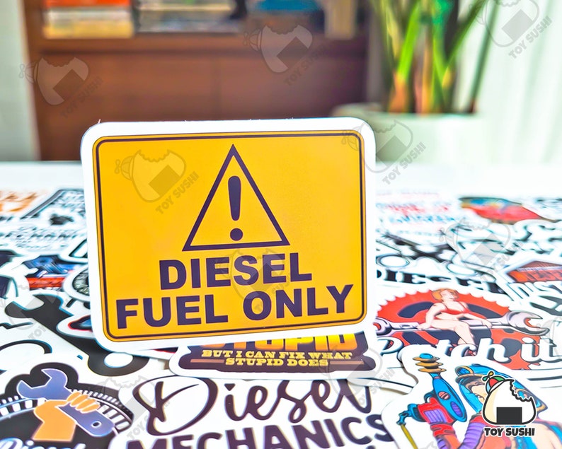 50 Pcs "diesel Mechanic" Sticker Pack | Truck Car Decals | Garage Decor ...