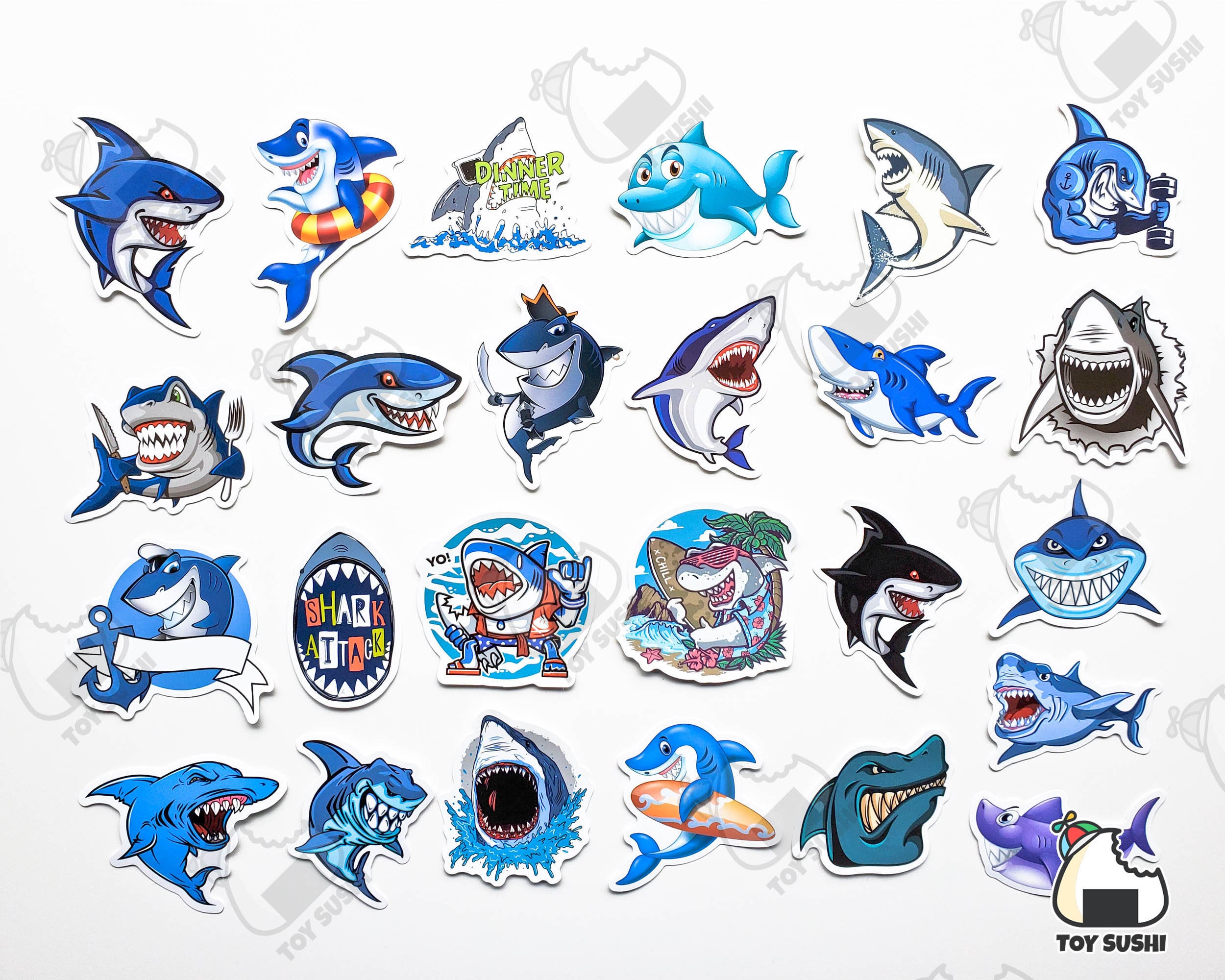 50 Pcs sharks Sticker Pack Baby Shark Ocean - Etsy