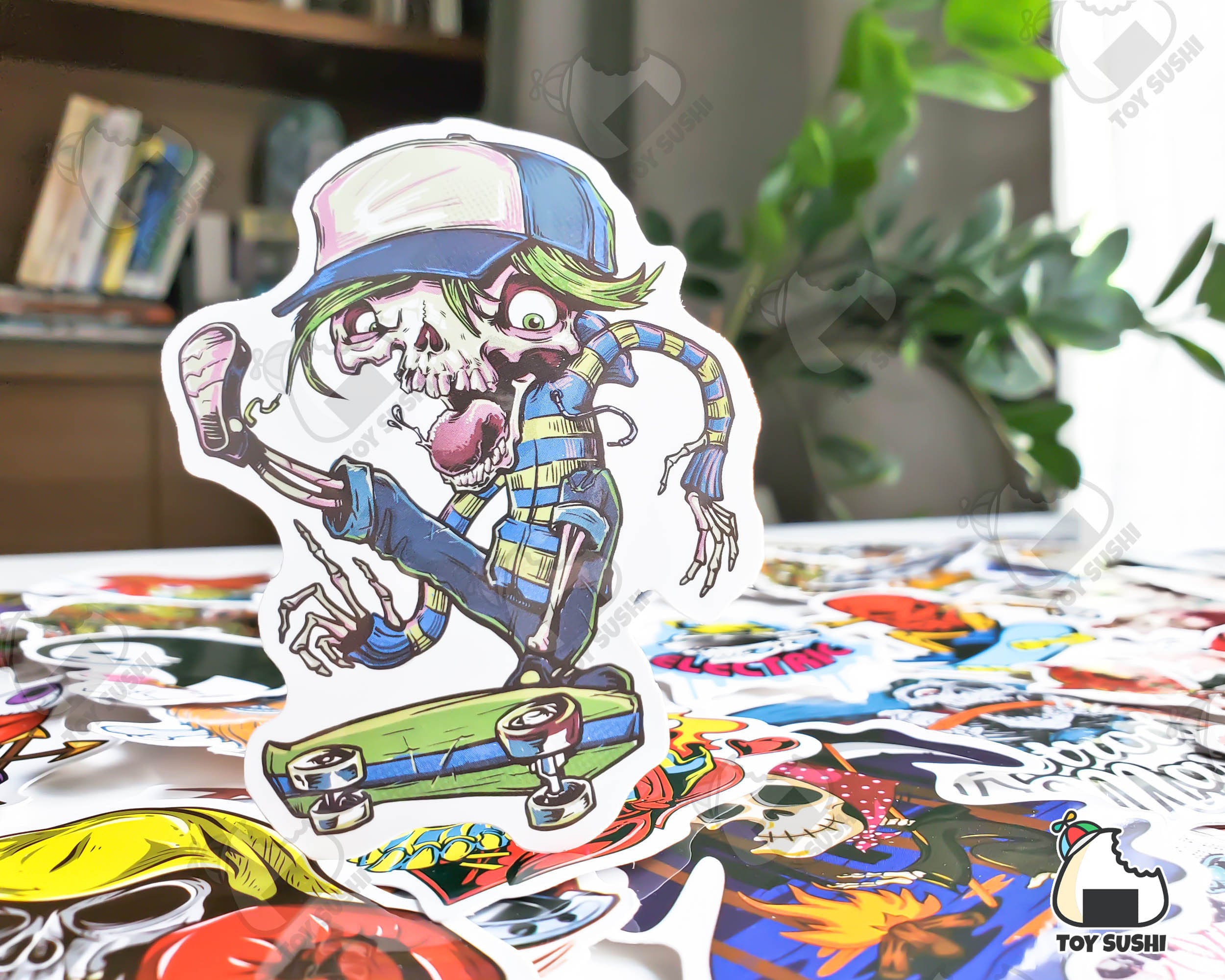 49 Pcs "skeleton & Skull" Sticker Pack | Horror Gifts | Gothic | Spooky ...