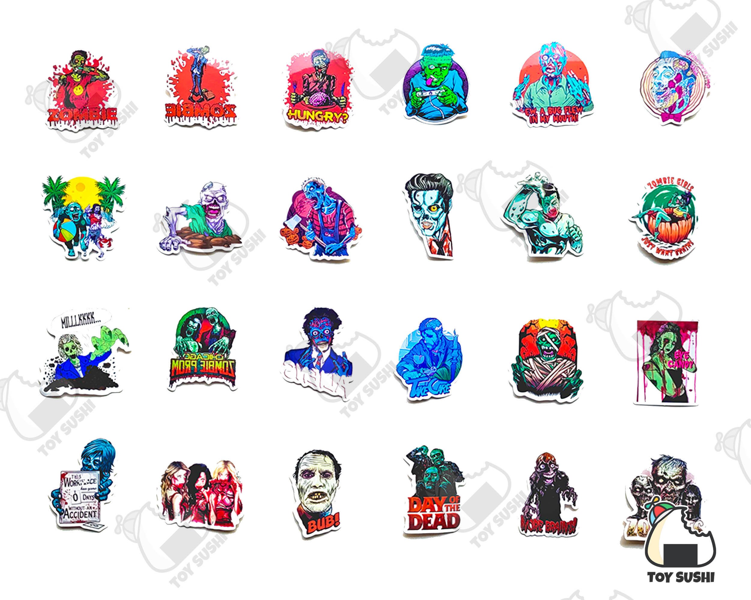 50 Pcs zombies Sticker Pack Apocalypse Gore - Etsy