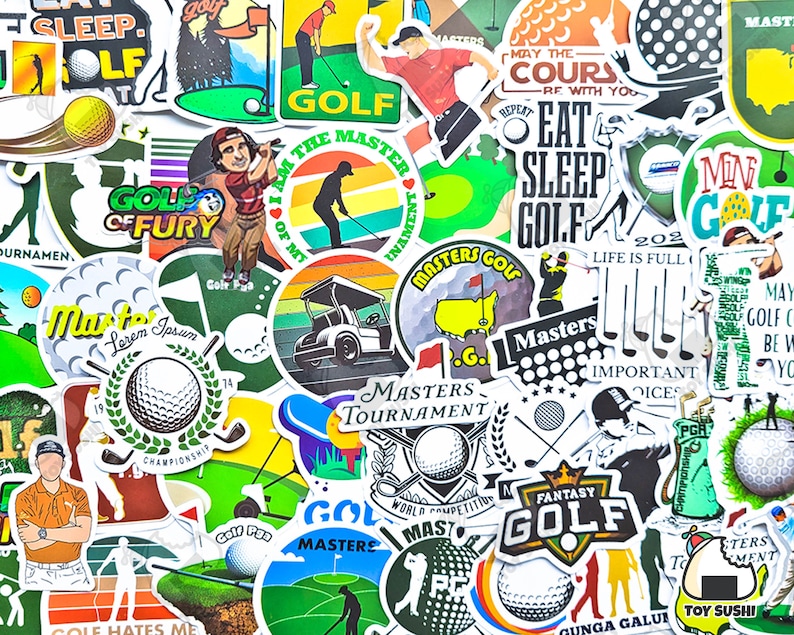 50 Pcs "golf" Sticker Pack | Fathers Day | Golf Ball Marker | Golf ...