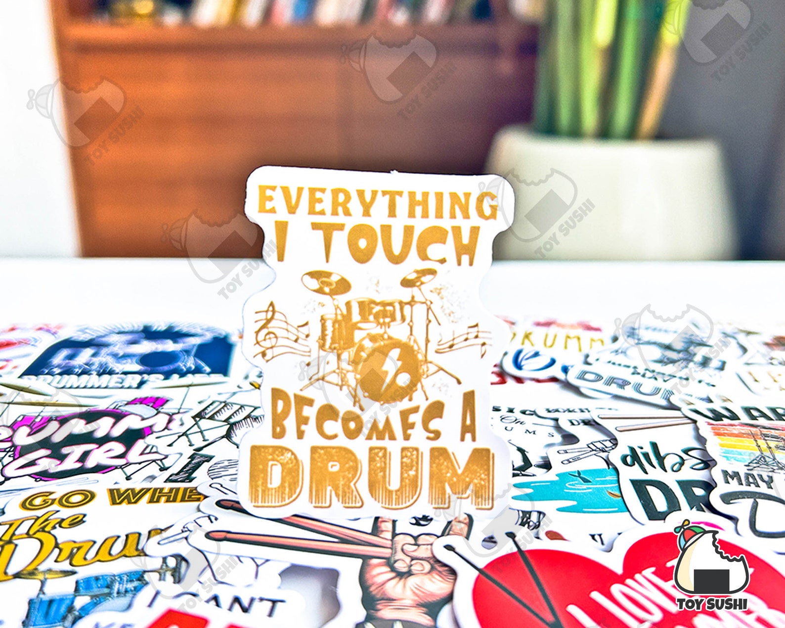 50 Pcs "drummer" Sticker Pack | Drum | Drummer Gifts | Music Lover Gift ...