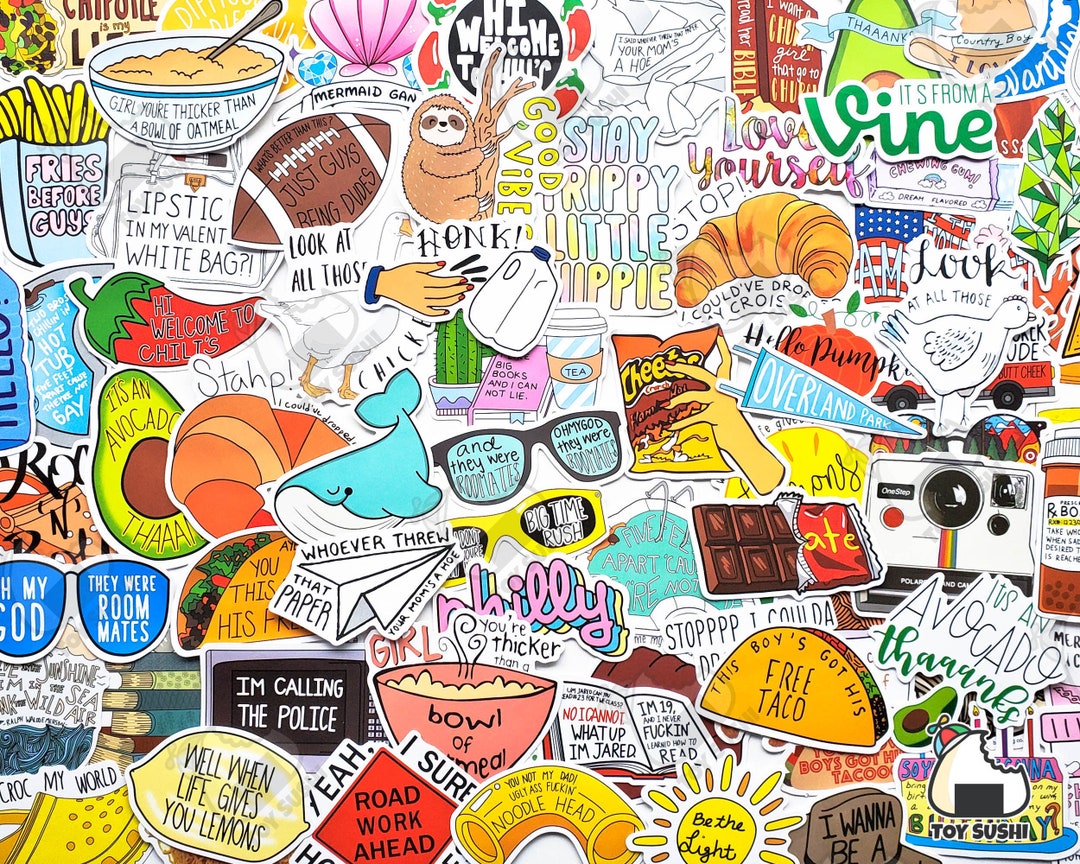 100 Pcs "vsco Quotes" Sticker Pack | Vsco Packs | Vsco Stickers | Vsco ...