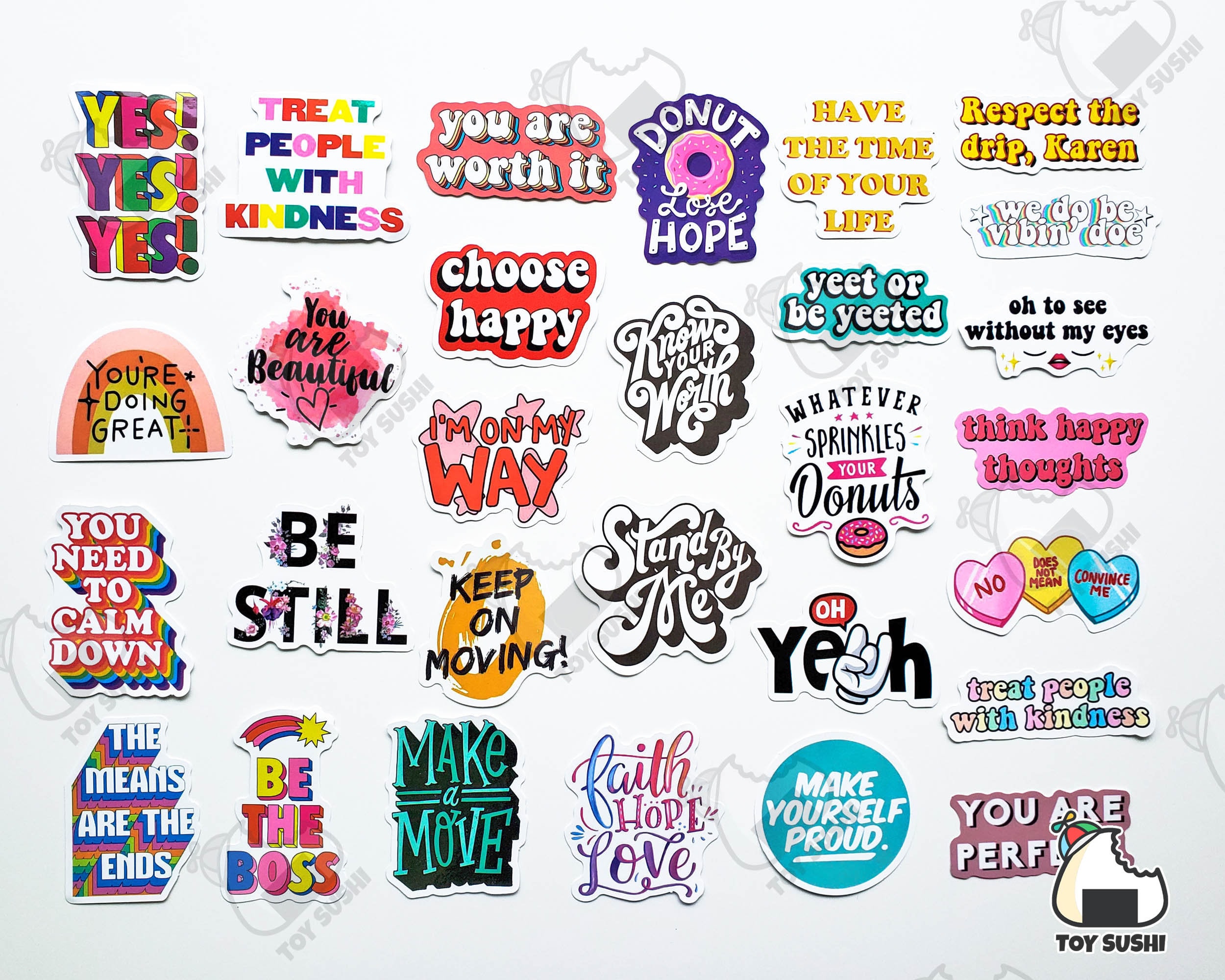 50 Pcs inspirational Quotes Color Sticker Pack - Etsy