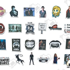 50 Pcs "vampire Diaries" Sticker Pack | Supernatural | Damon Salvatore ...
