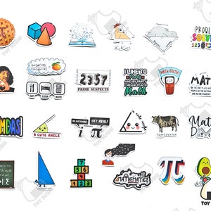 50 Pcs "math Lover" Sticker Pack | Math Teach Gift | Montessori Math ...
