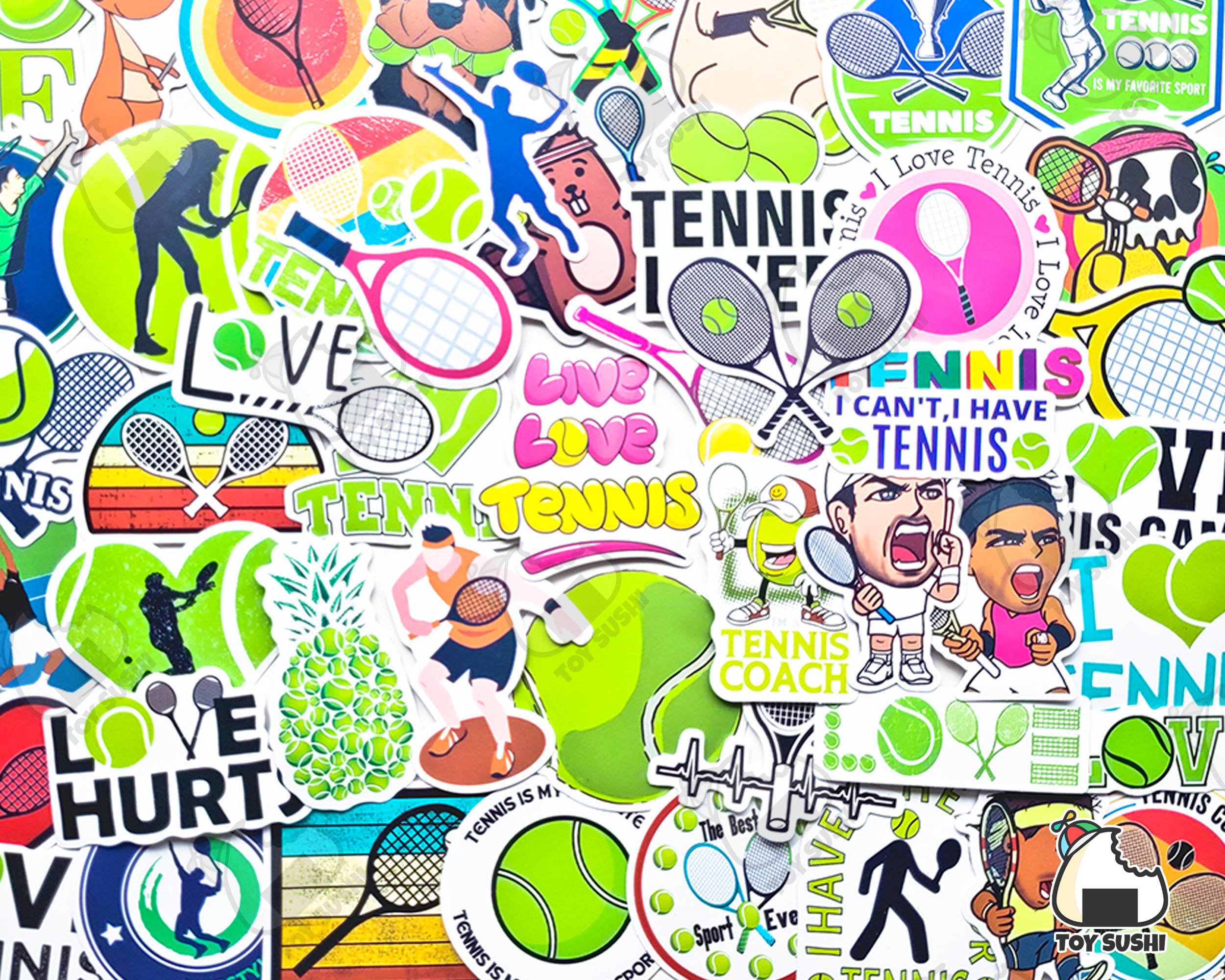 50 Pcs tennis Sticker Pack Man Cave Decor - Etsy