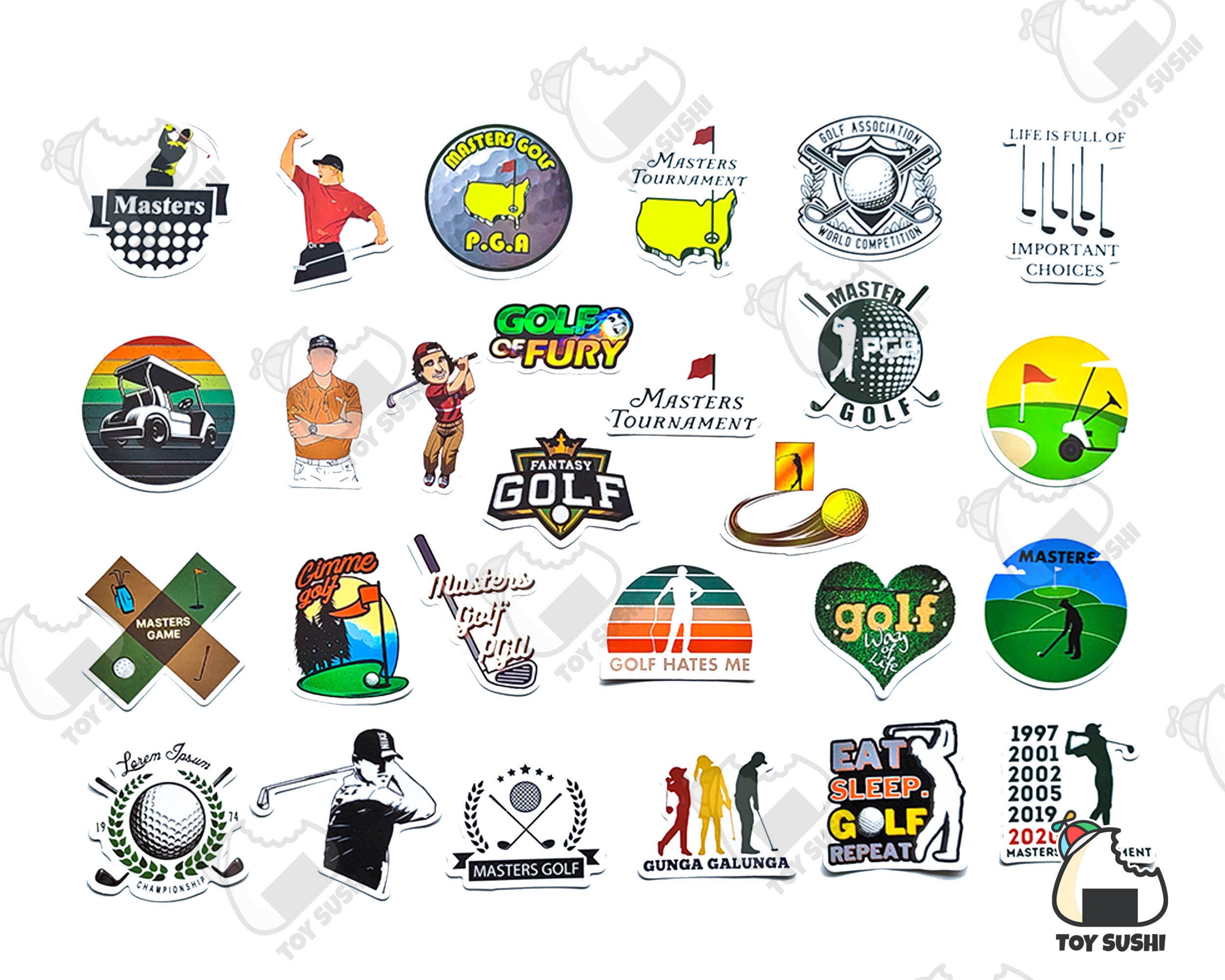 50 Pcs golf Sticker Pack Fathers Day Golf Ball - Etsy