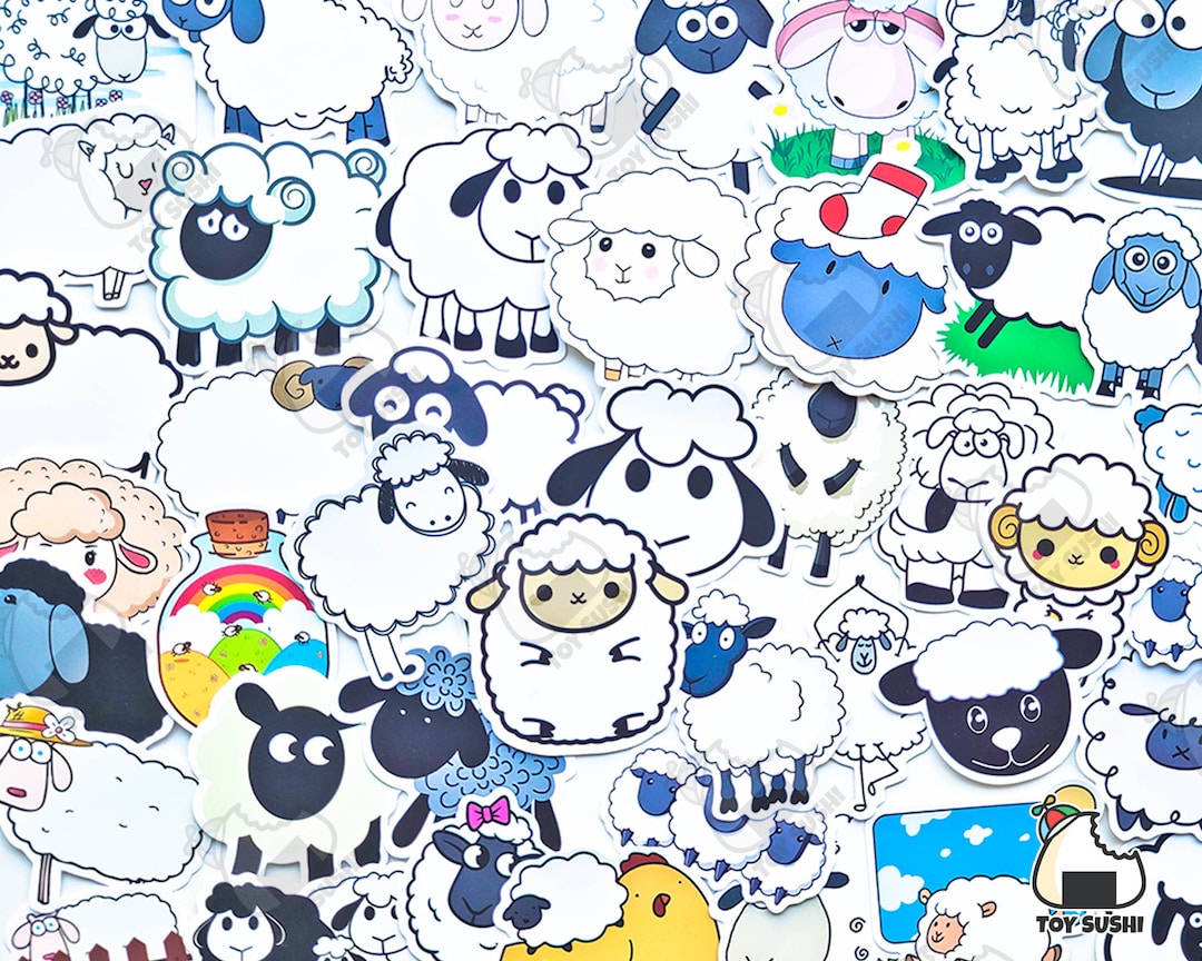 50 Pcs "lamb & Sheep" Sticker Pack | Farmhouse Decor | Farm Animal ...