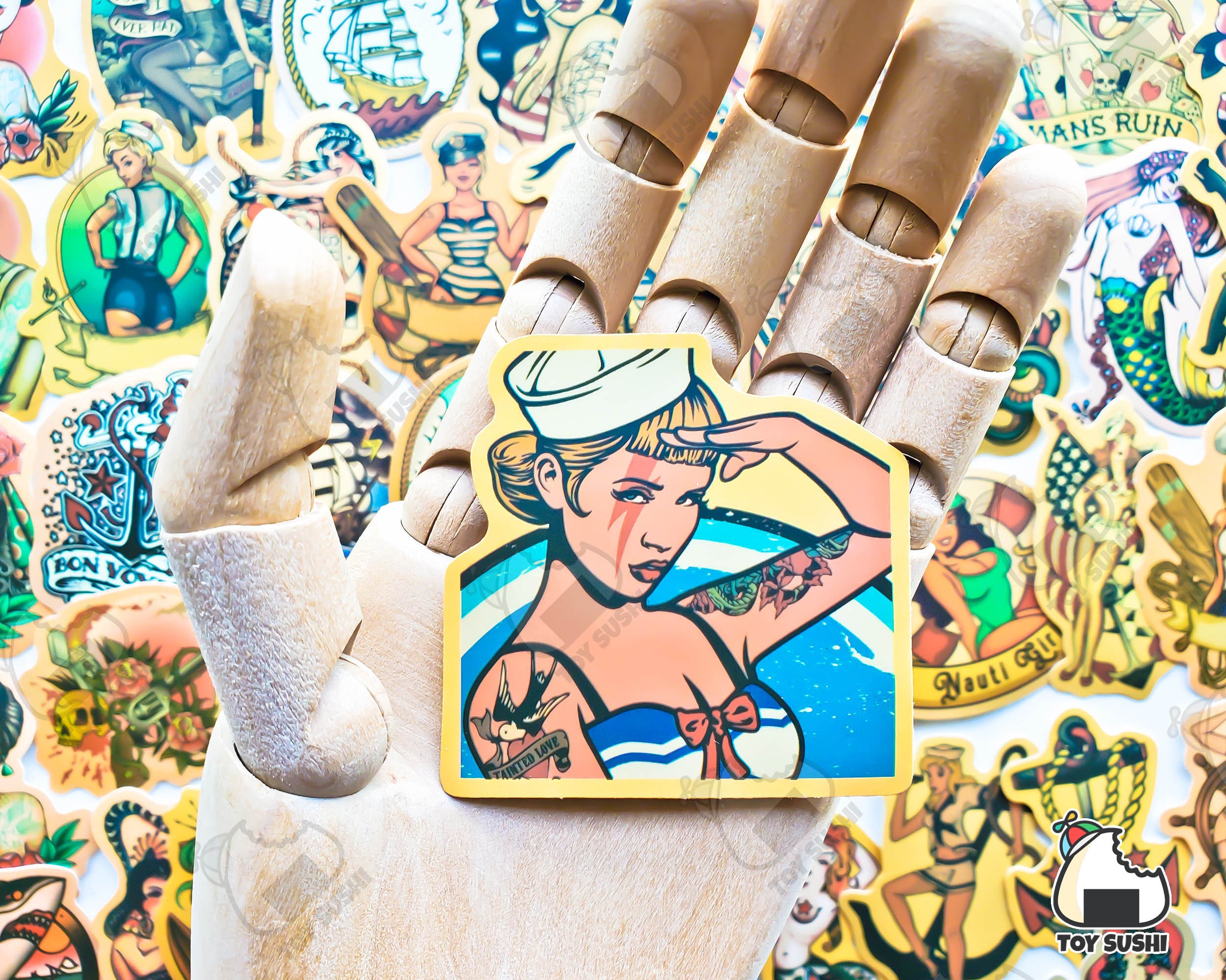 50 Pcs "navy Sailor Girls" Sticker Pack | Pinup Clothing | Sailing ...