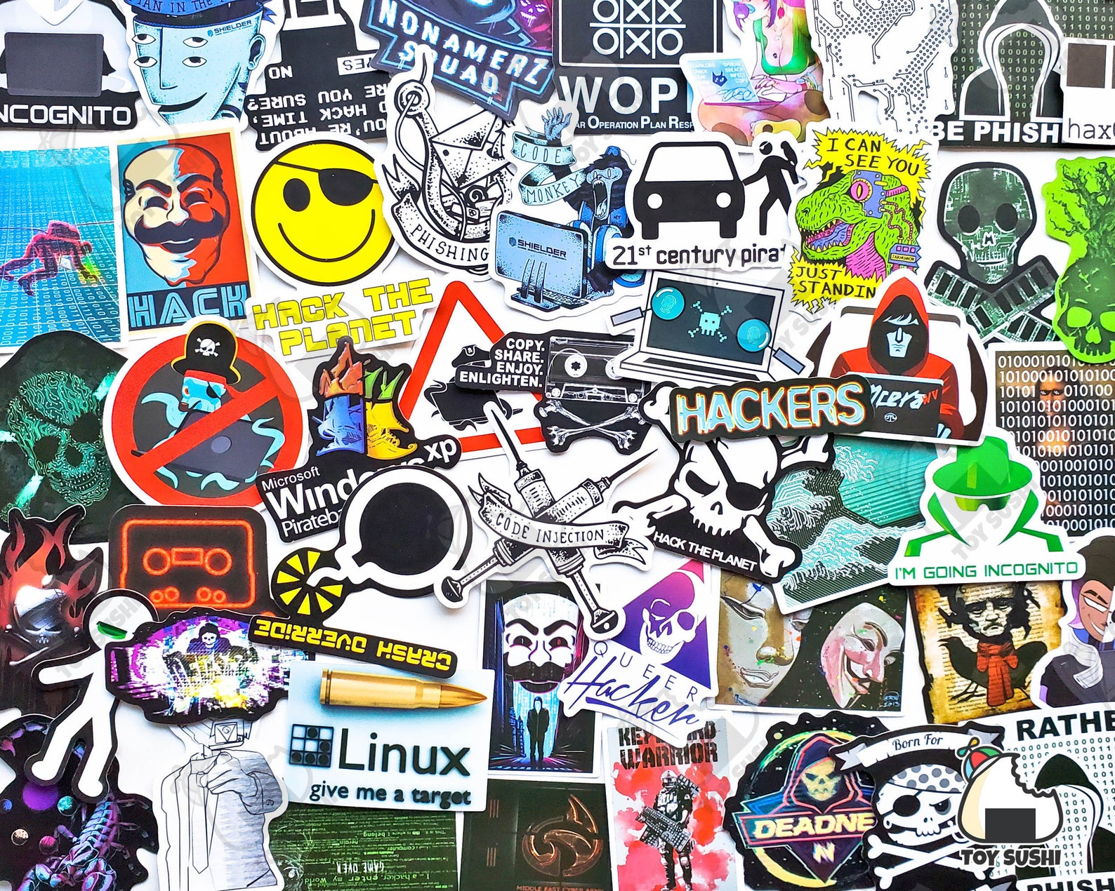 72 Pcs hacker Sticker Pack Programmer Computers Software Engineer Hack ...