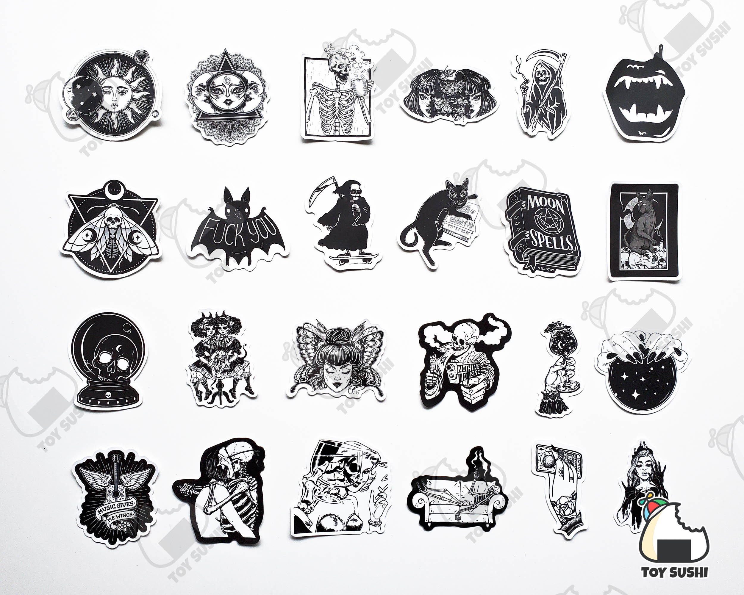 50 Pcs dark Gothic Sticker Pack Coffin - Etsy