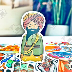50 Pcs "india Culture" Sticker Pack | Lotus | Indian Elephant | Vishnu ...