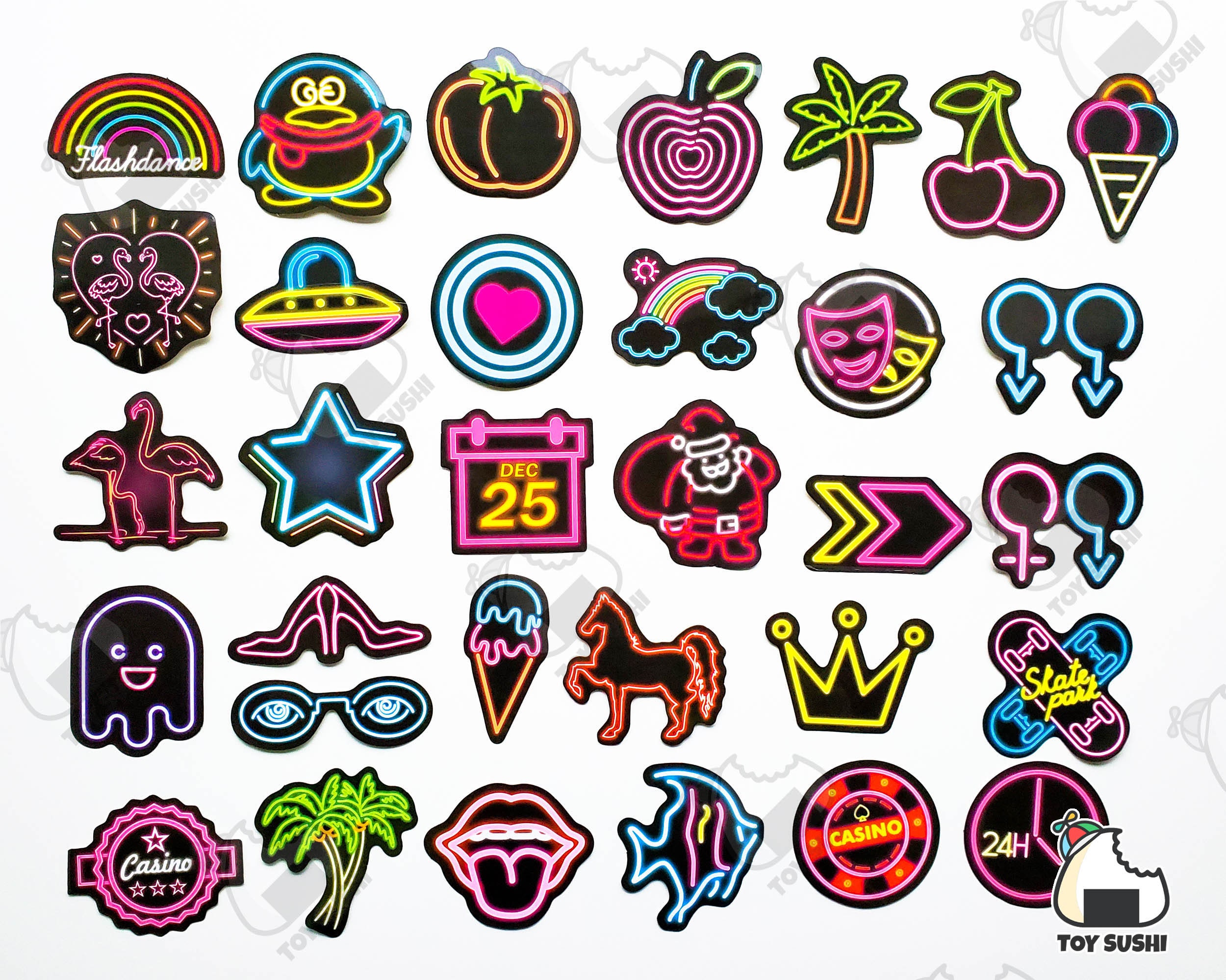 100 Pcs neon Sign Sticker Pack Sticker Bomb Adult Stickers Aesthetic ...