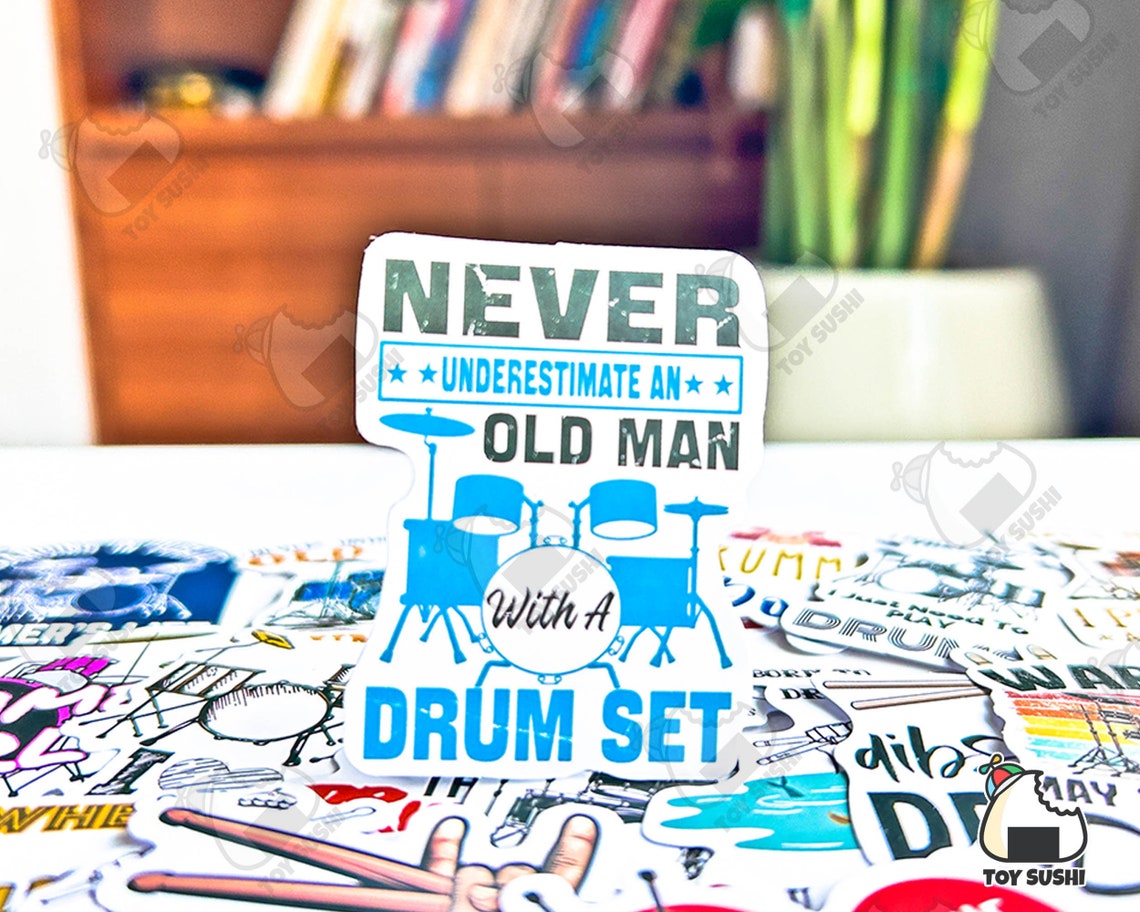 50 Pcs "drummer" Sticker Pack | Drum | Drummer Gifts | Music Lover Gift ...