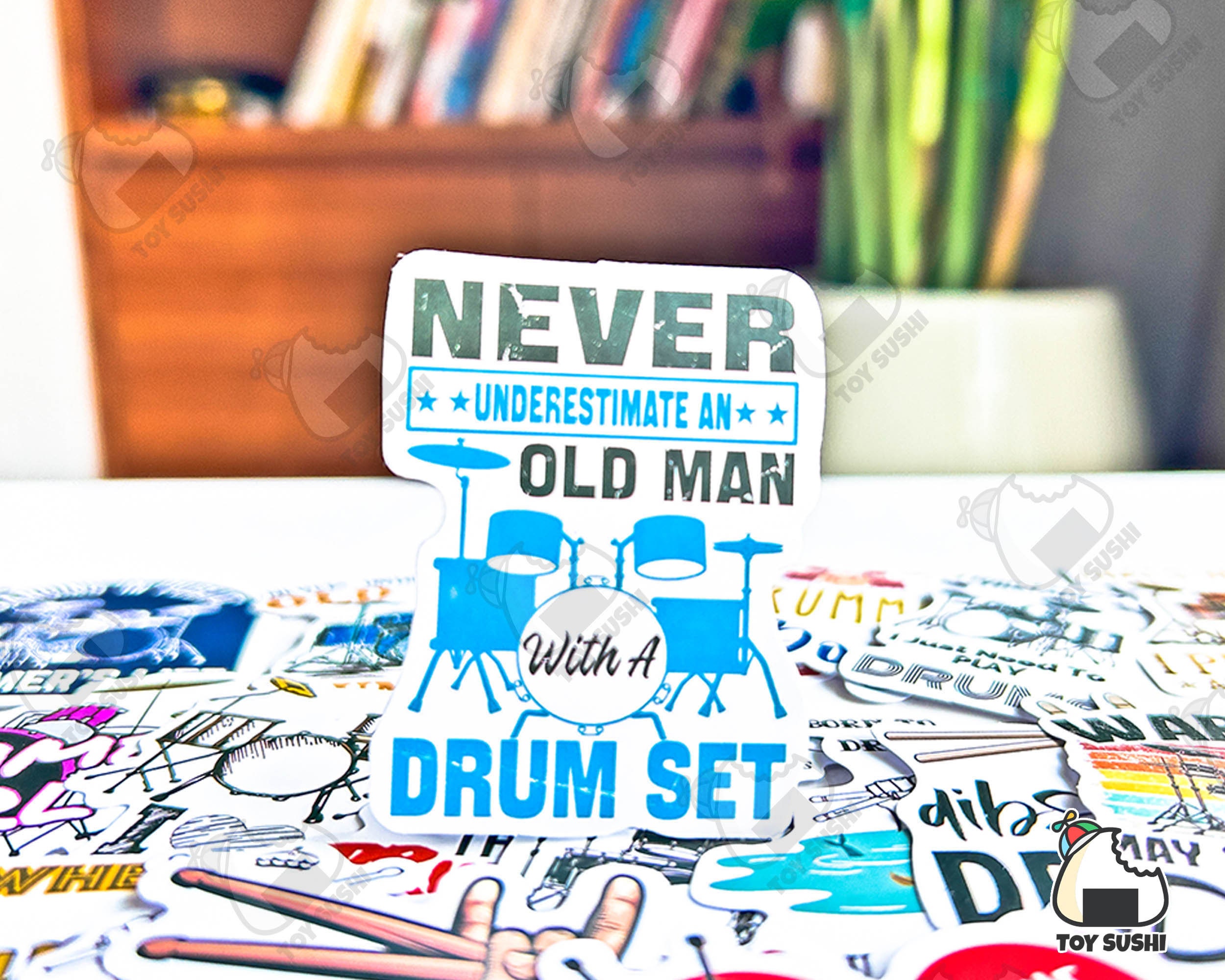 50 Pcs "drummer" Sticker Pack | Drum | Drummer Gifts | Music Lover Gift ...
