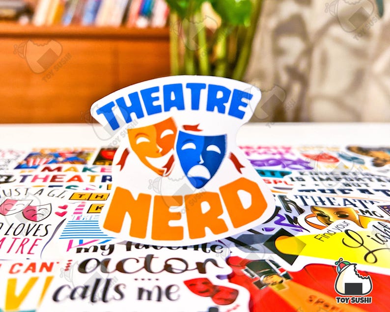50 Pcs "drama Theatre" Vinyl Stickers Pack – Acting Mask Decal, Theater ...