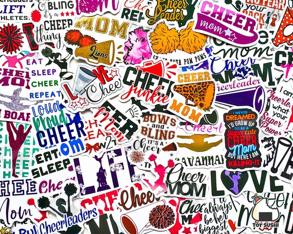 50 Pcs cheerleading Sticker Pack Cheer Bow - Etsy