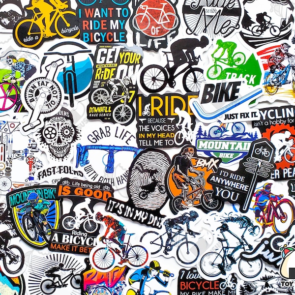Bicycle Stickers - Etsy